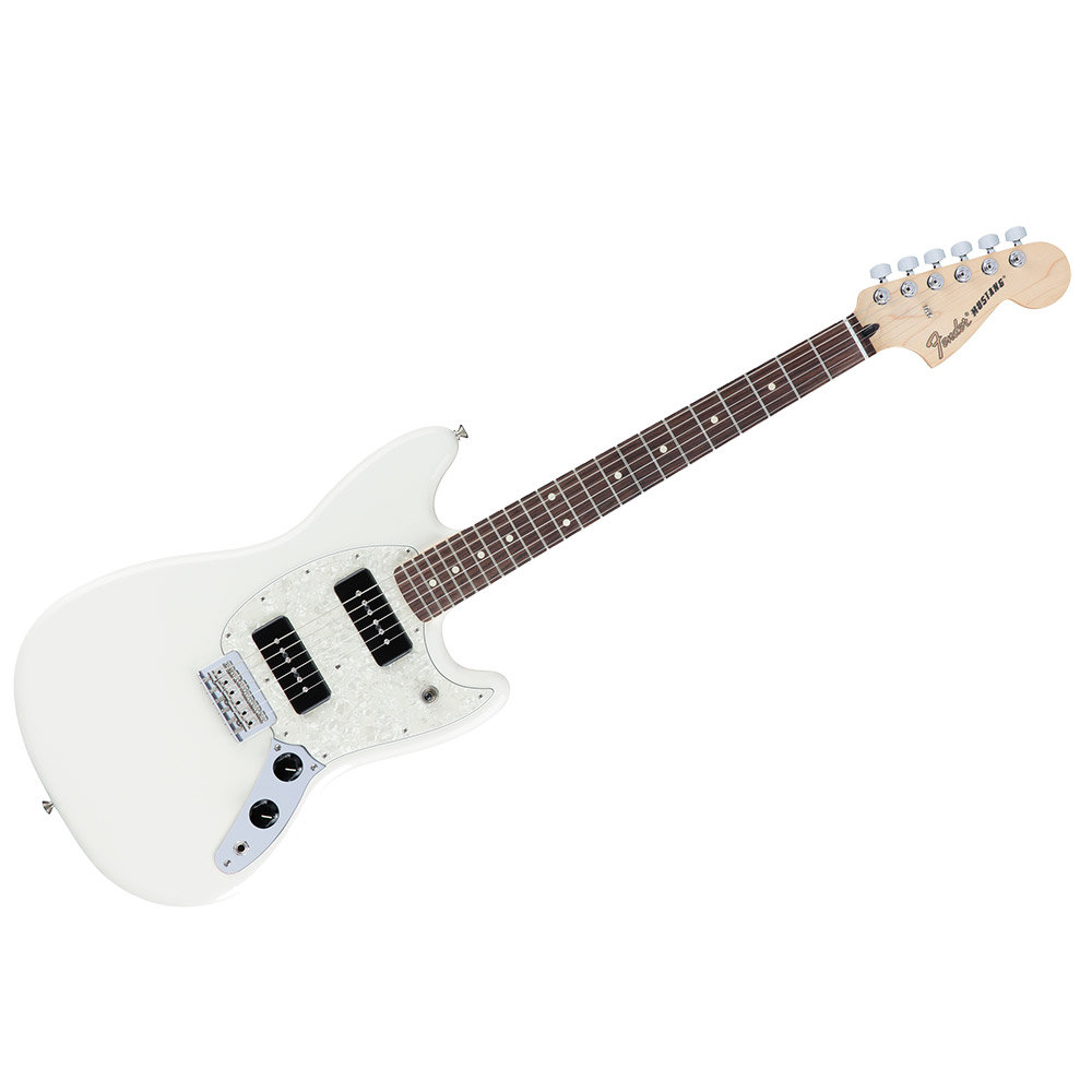 Fender Offset Mustang 90 PF Olympic White - Guitare vintage SonoVente.com