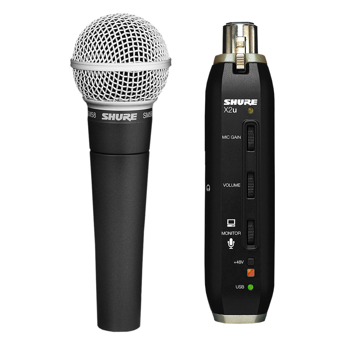 Shure SM58 - X2U Bundle - Micro HF chant SonoVente.com