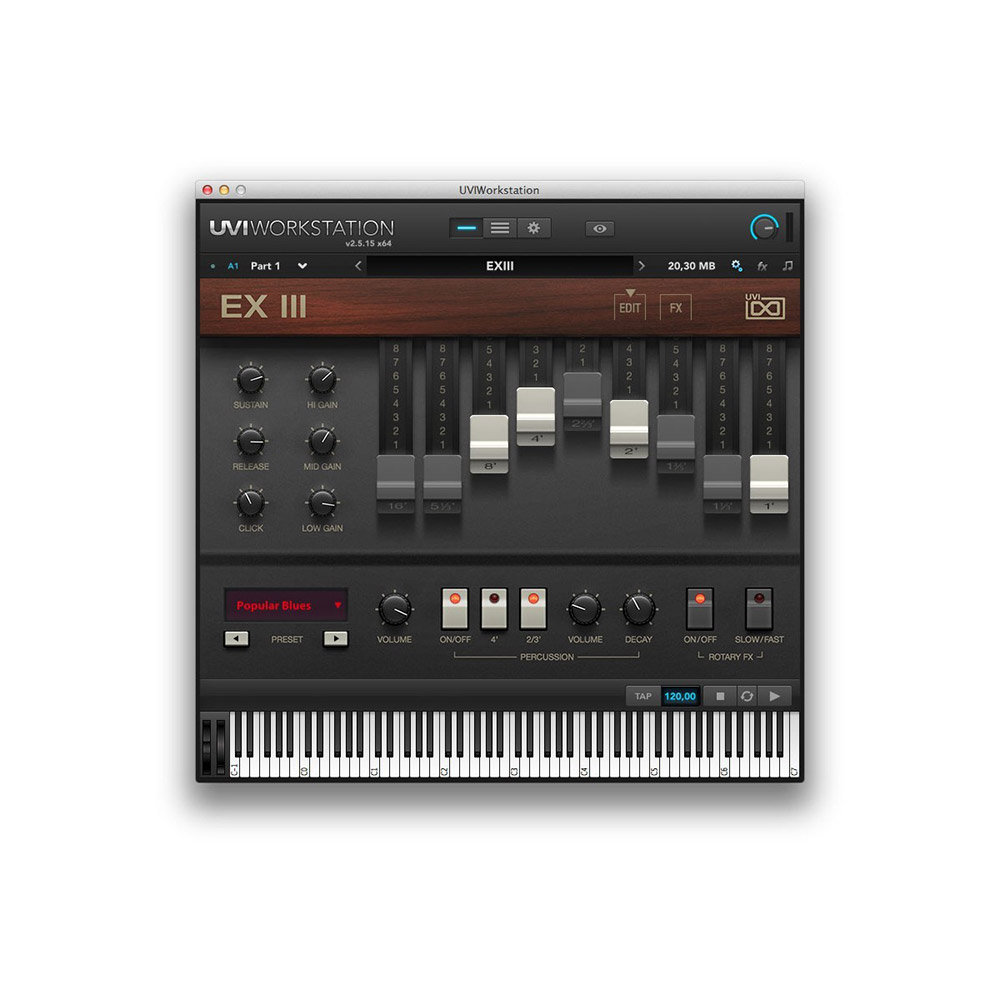 UVI Retro Organ Suite - Software voor virtuele instrumenten SonoVente ...