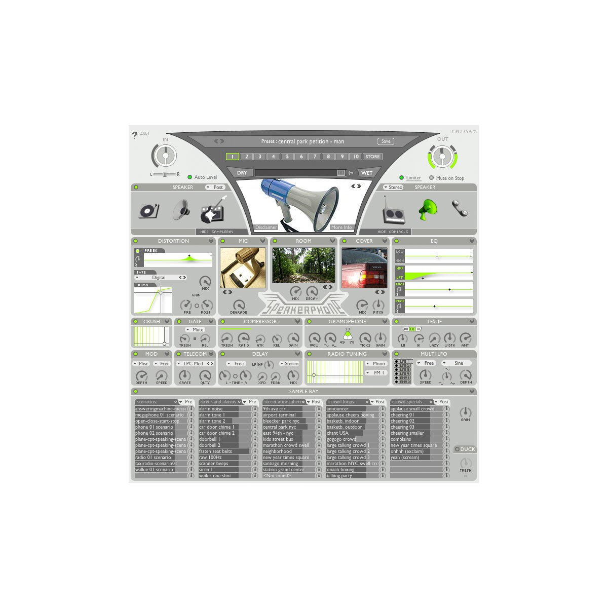 Audio Ease Speakerphone 3 - Logiciel plugins d'effets SonoVente.com