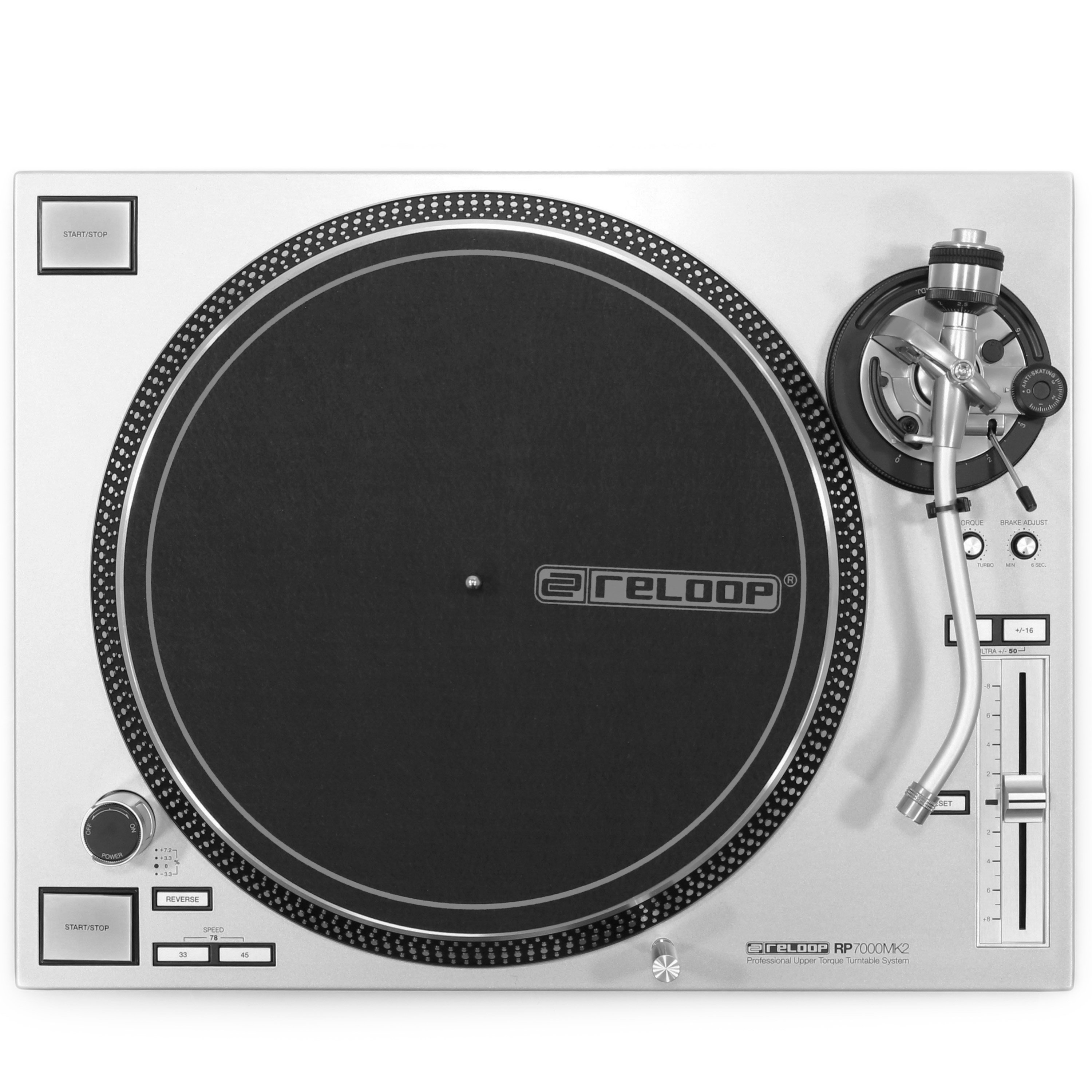 Reloop RP 7000 MK2 Silver - Platine à entrainement direct SonoVente.com