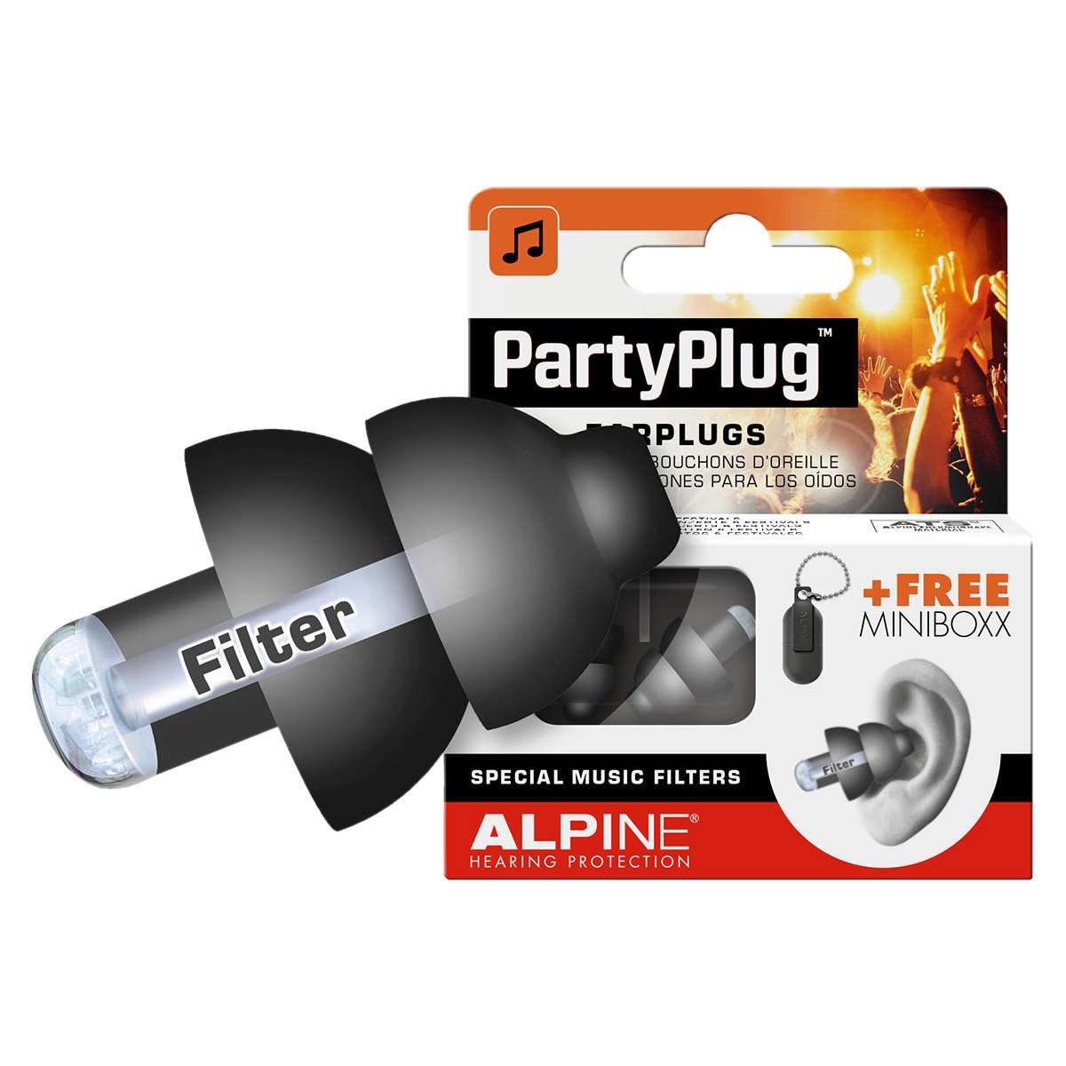 Alpine Party Plug Black - Protections auditives SonoVente.com