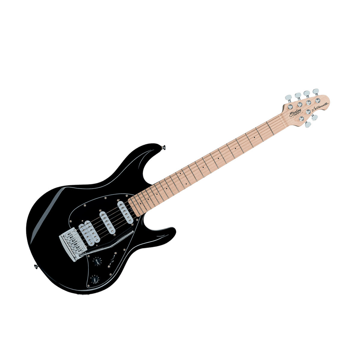 Sterling by Music Man Silhouette SUB Silo3 Black - Guitare forme ST ...