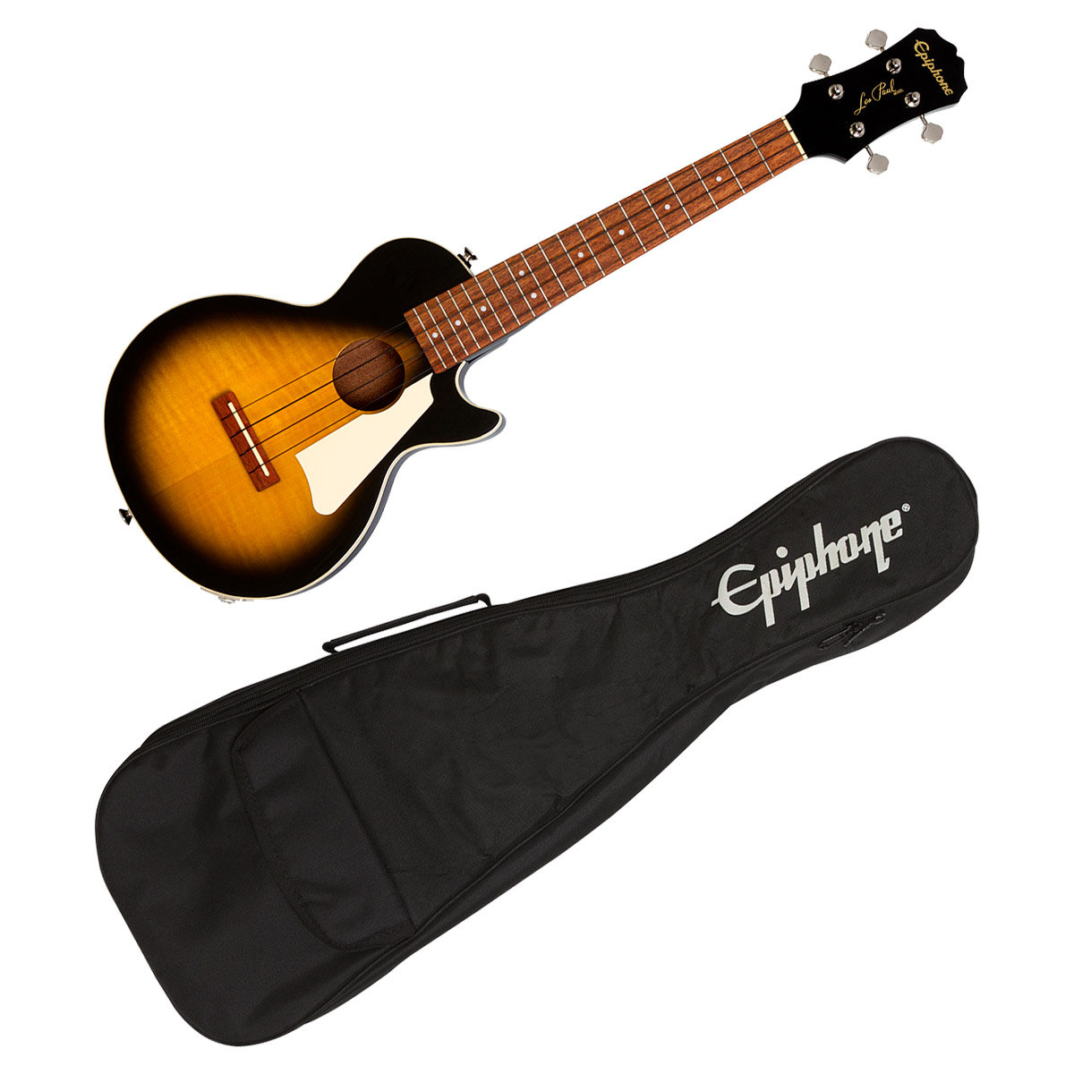 Epiphone Les Paul Ukulele Ténor Outfit Vintage Sunburst + housse ...