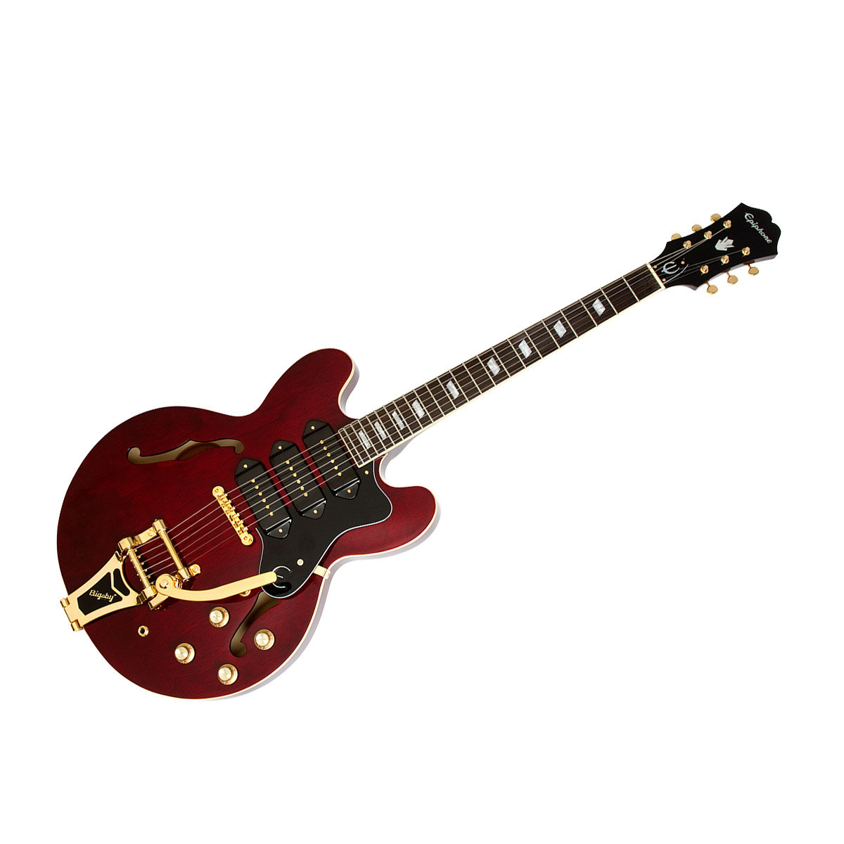 Epiphone Riviera Custom P93 Wine Red - Guitare demi-caisse SonoVente.com