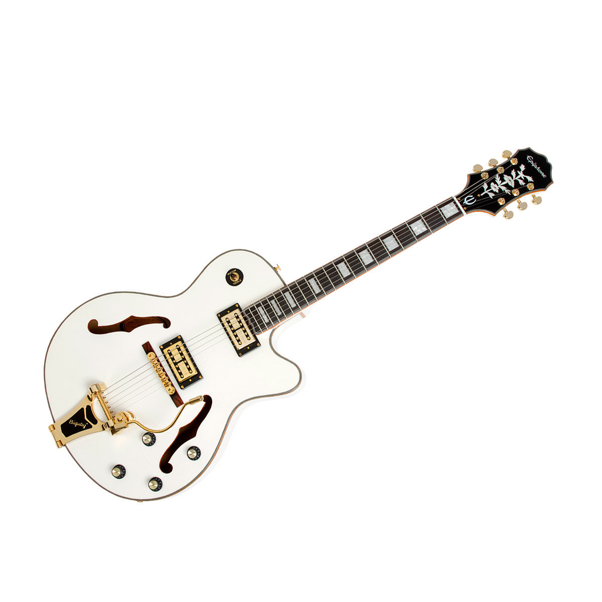 EMPEROR SWINGSTER Royale Pearl White : Guitare Demi-caisse Epiphone ...