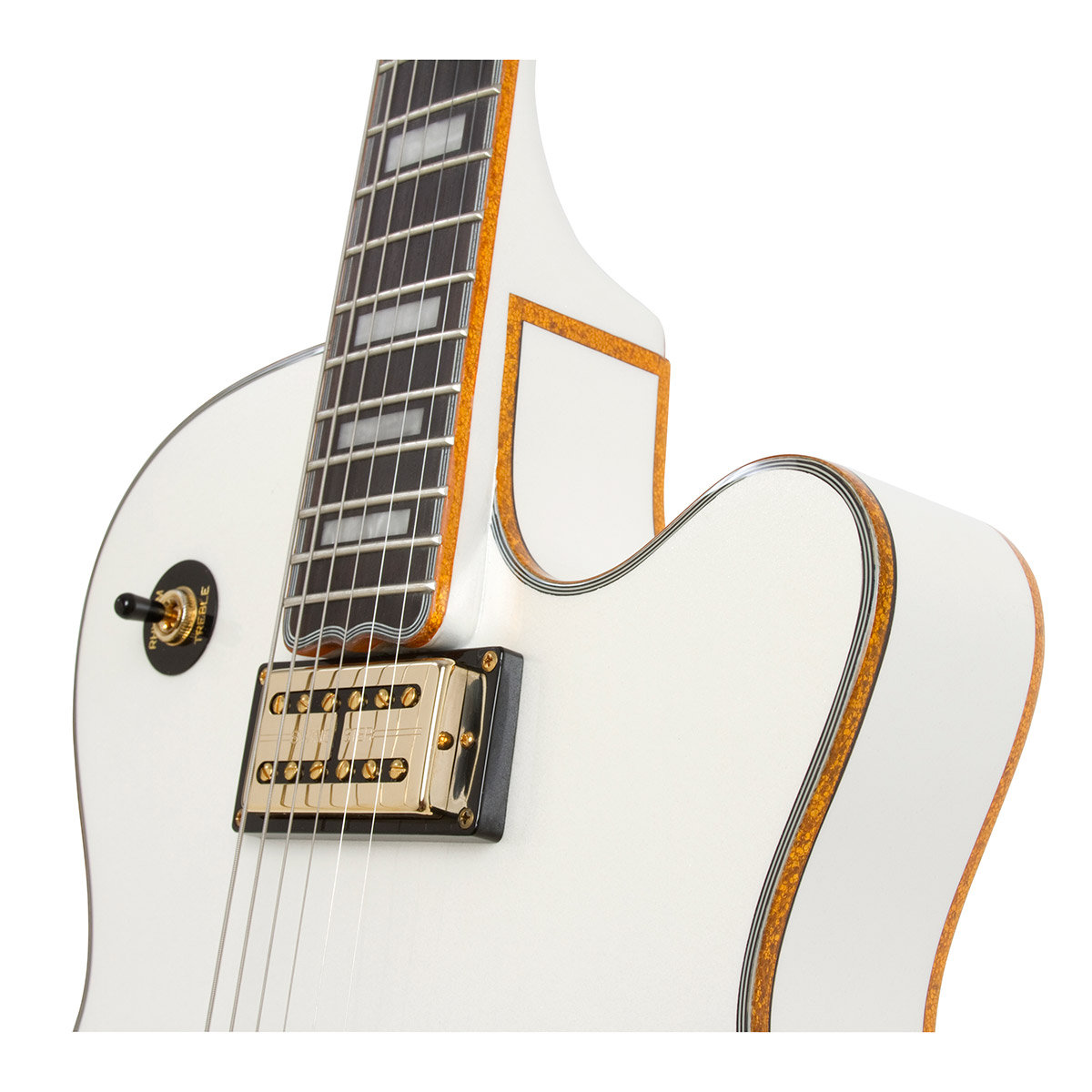 Epiphone EMPEROR SWINGSTER Royale Pearl White - Guitare demi-caisse ...