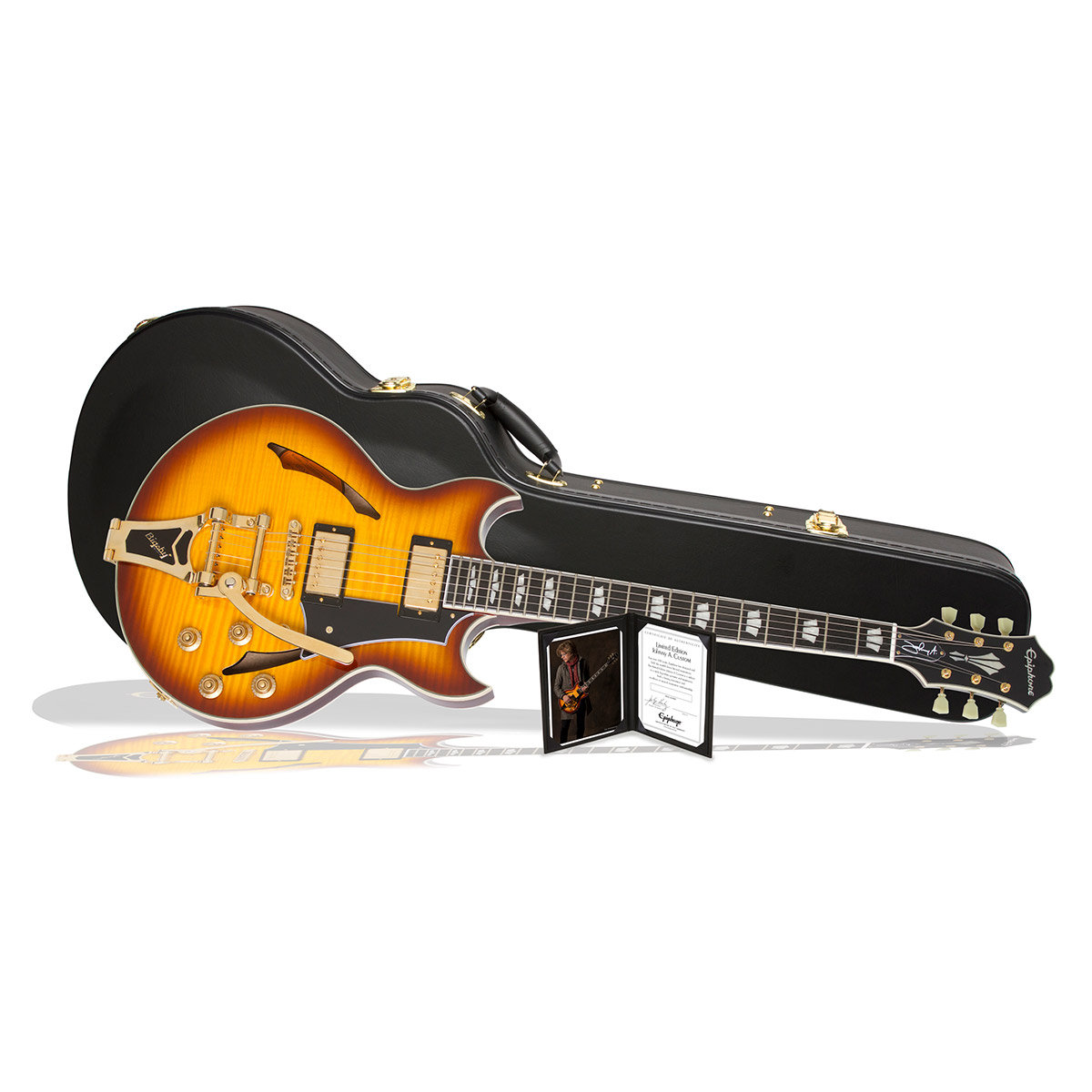 Epiphone Ltd Ed Johnny A. Signature Outfit Sunset Glow Gloss + étui ...