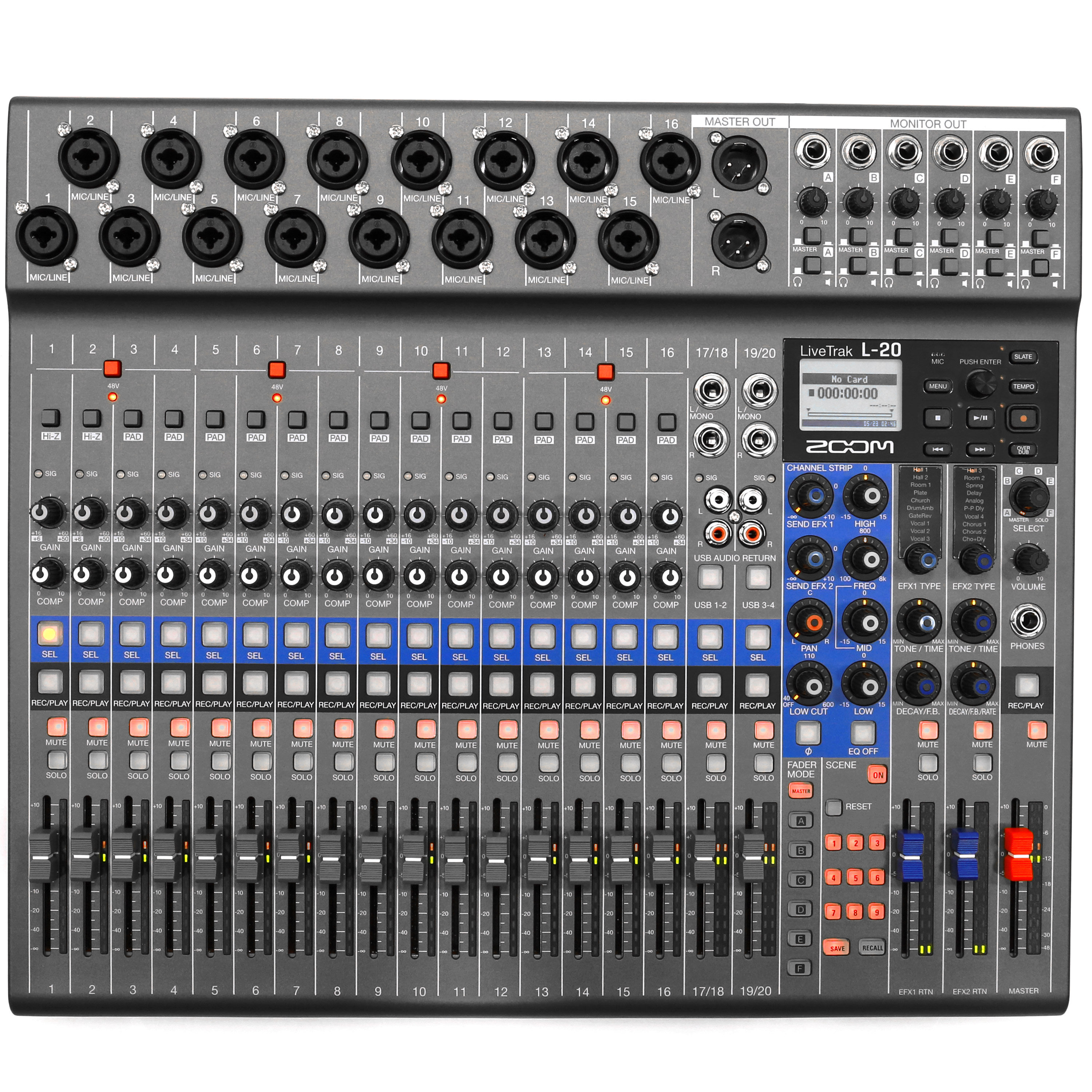 Zoom LiveTrak L-20 - Console de mixage numérique SonoVente.com