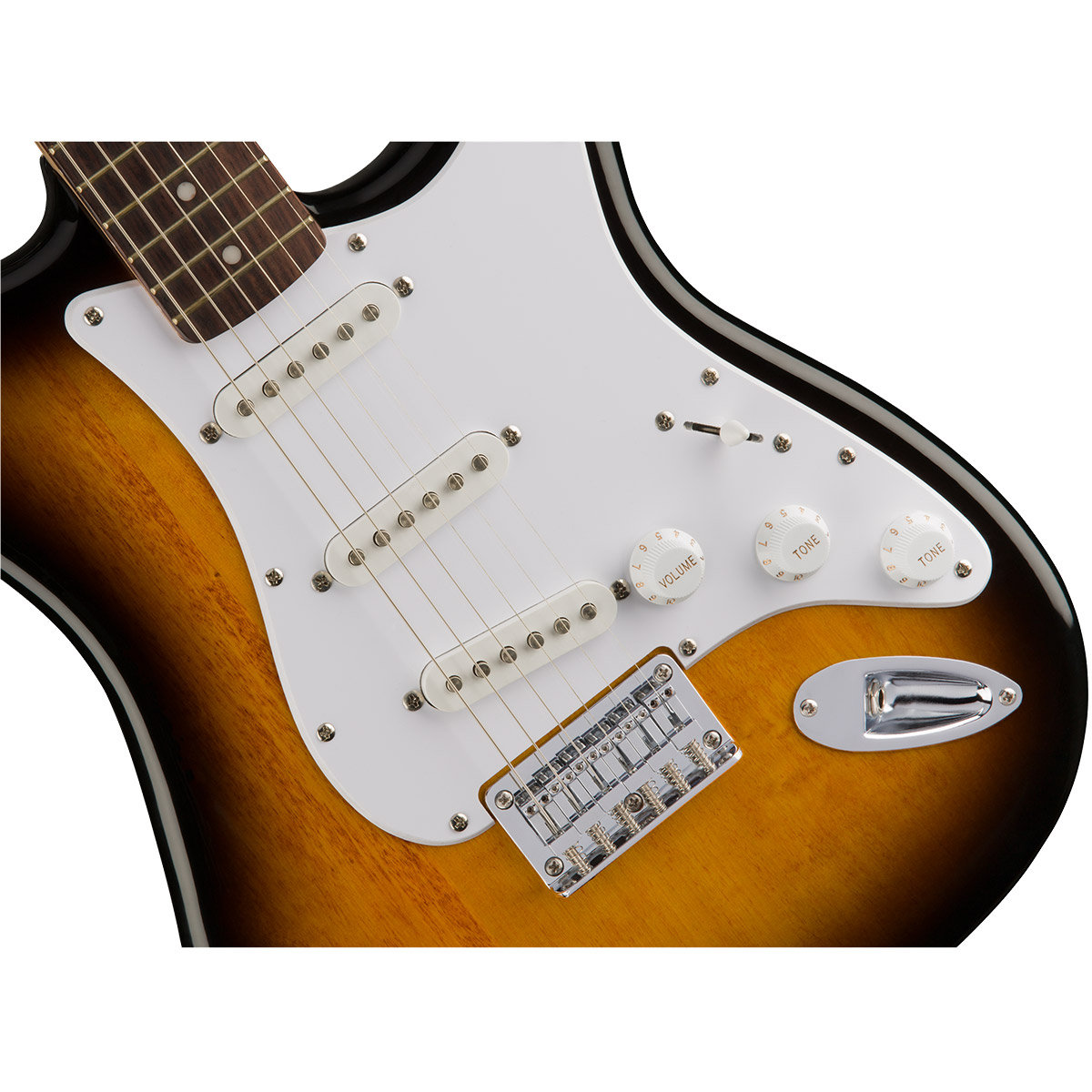 Squier by FENDER Bullet Strat Hard Tail Brown Sunburst - Guitare forme ...