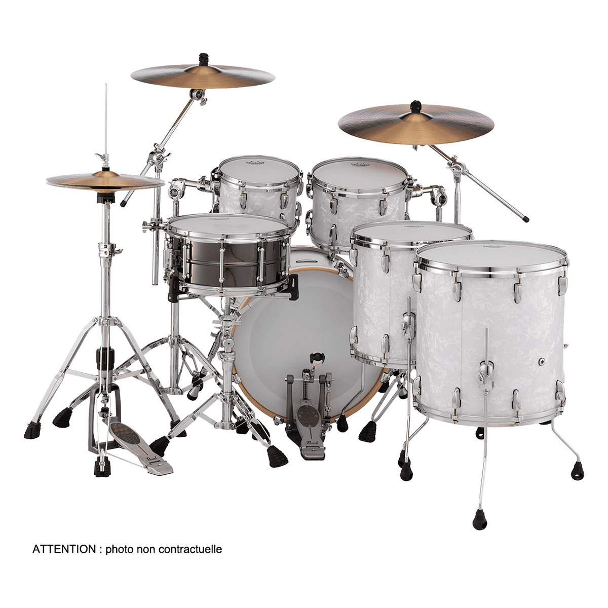 Pearl Rock 22 4 fûts Matte White Marine - Andere drumkits SonoVente.com ...