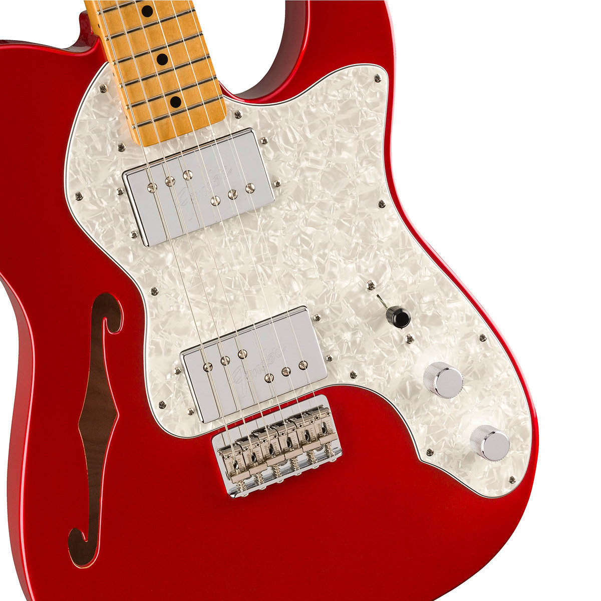 Vintera 70s Telecaster Thinline Candy Apple Red : Guitare Telecaster ...