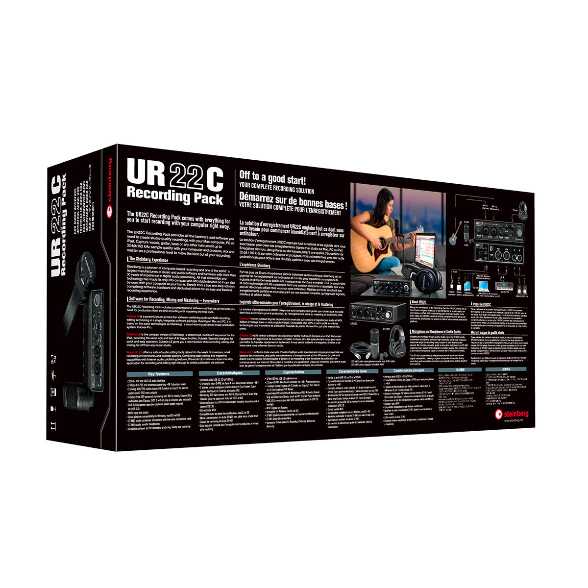 Steinberg UR22C Recording Pack - Sets podcast & broadcast SonoVente.com