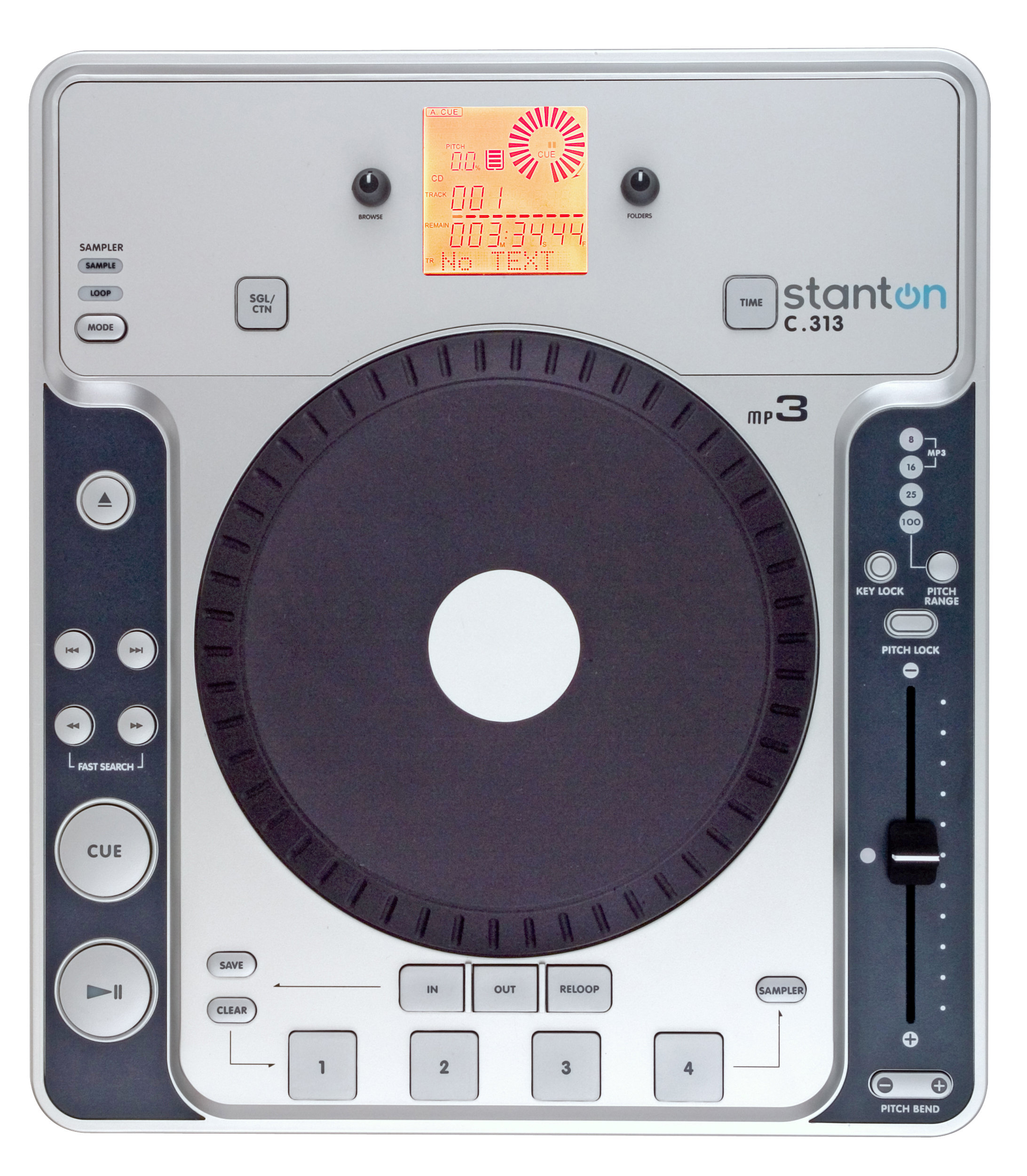 Stanton C 313 - Platine CD MP3 à plat SonoVente.com