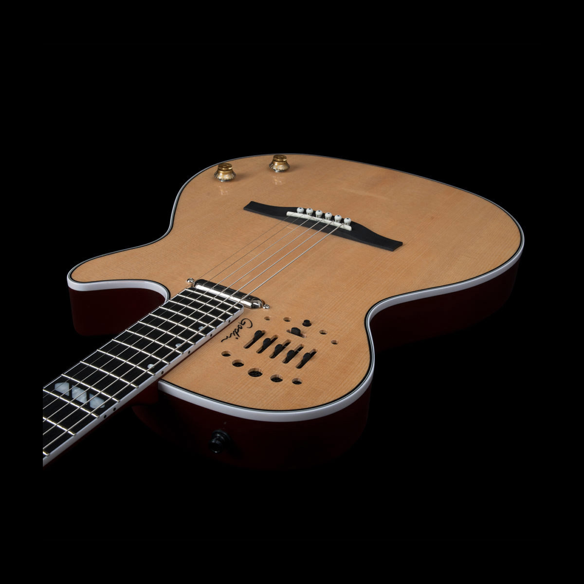 Godin Multiac Steel Natural HG + étui - Guitare folk électro SonoVente.com