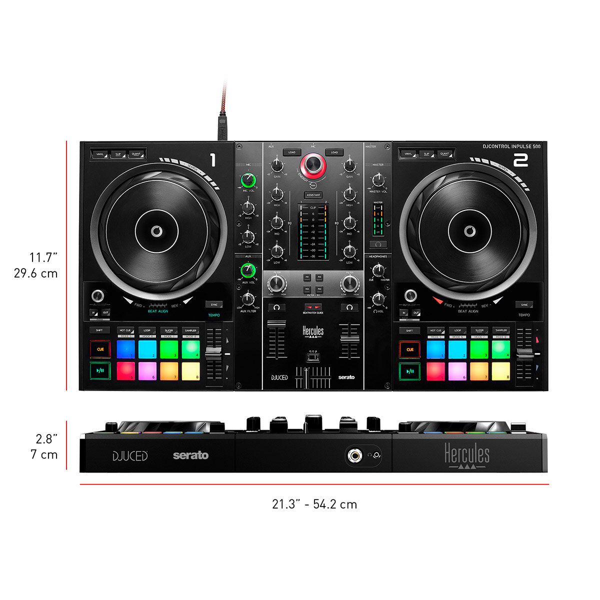 Hercules DJ DJControl Inpulse 500 - Contrôleur DJ USB SonoVente.com