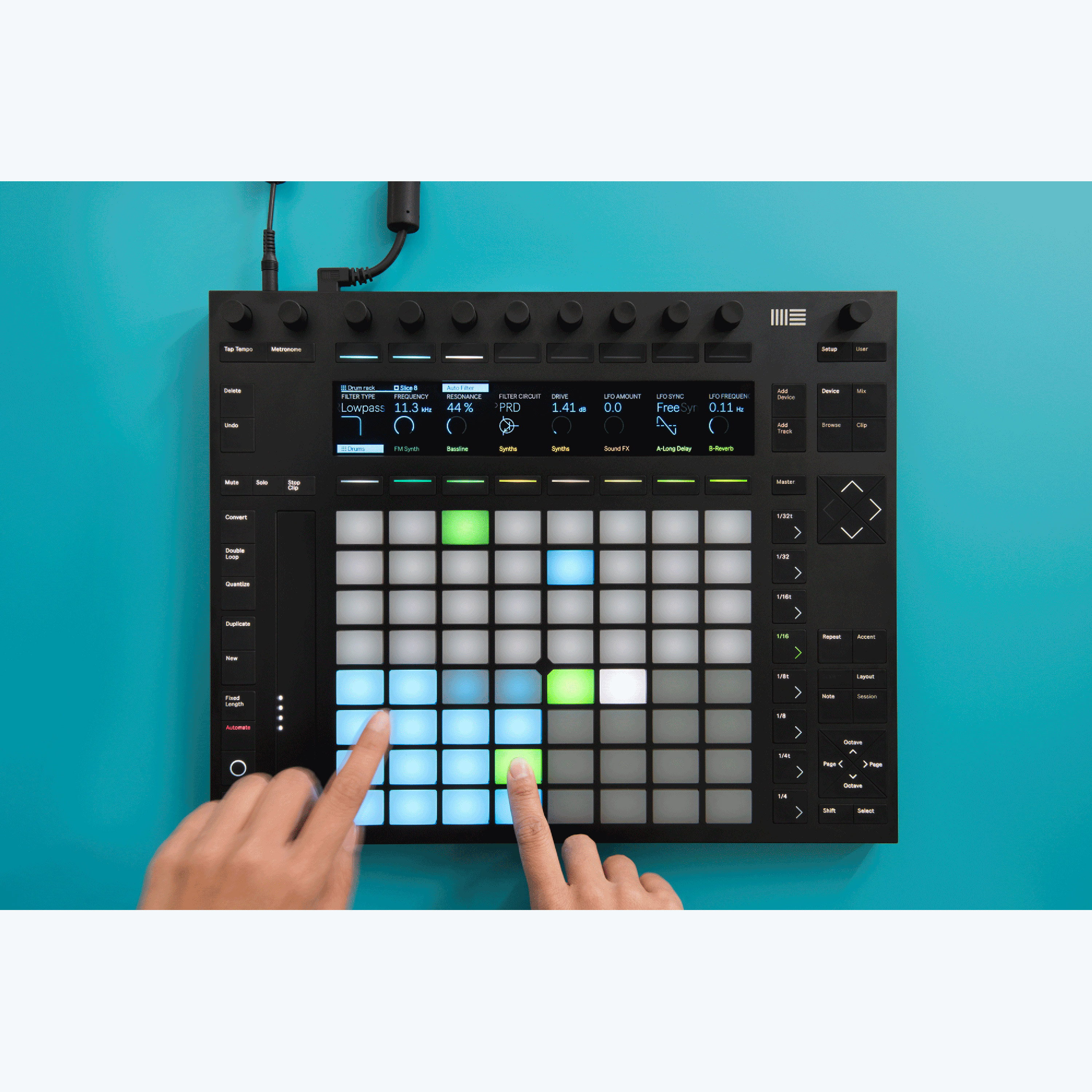 Ableton Push 2 + Stand Fonik Black - Contrôleur MIDI SonoVente.com
