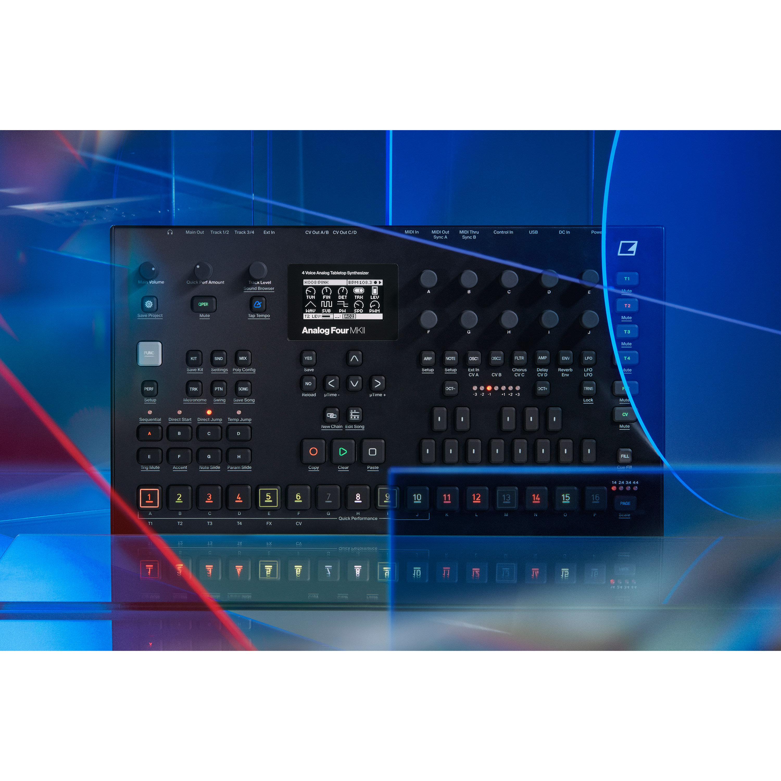 Elektron Analog Four MKII Black - Rack synthétiseur SonoVente.com