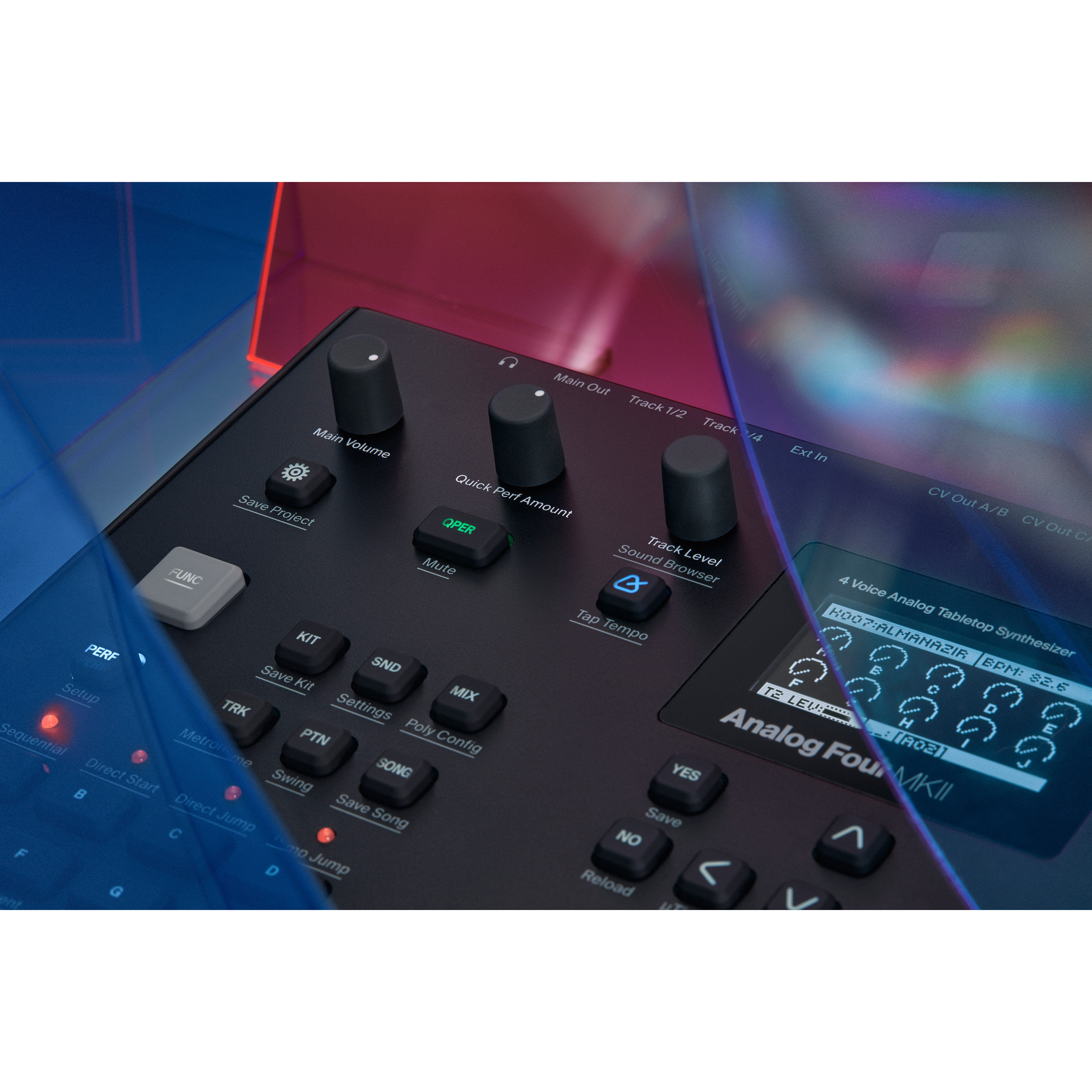 Elektron Analog Four MKII Black - Rack synthétiseur SonoVente.com