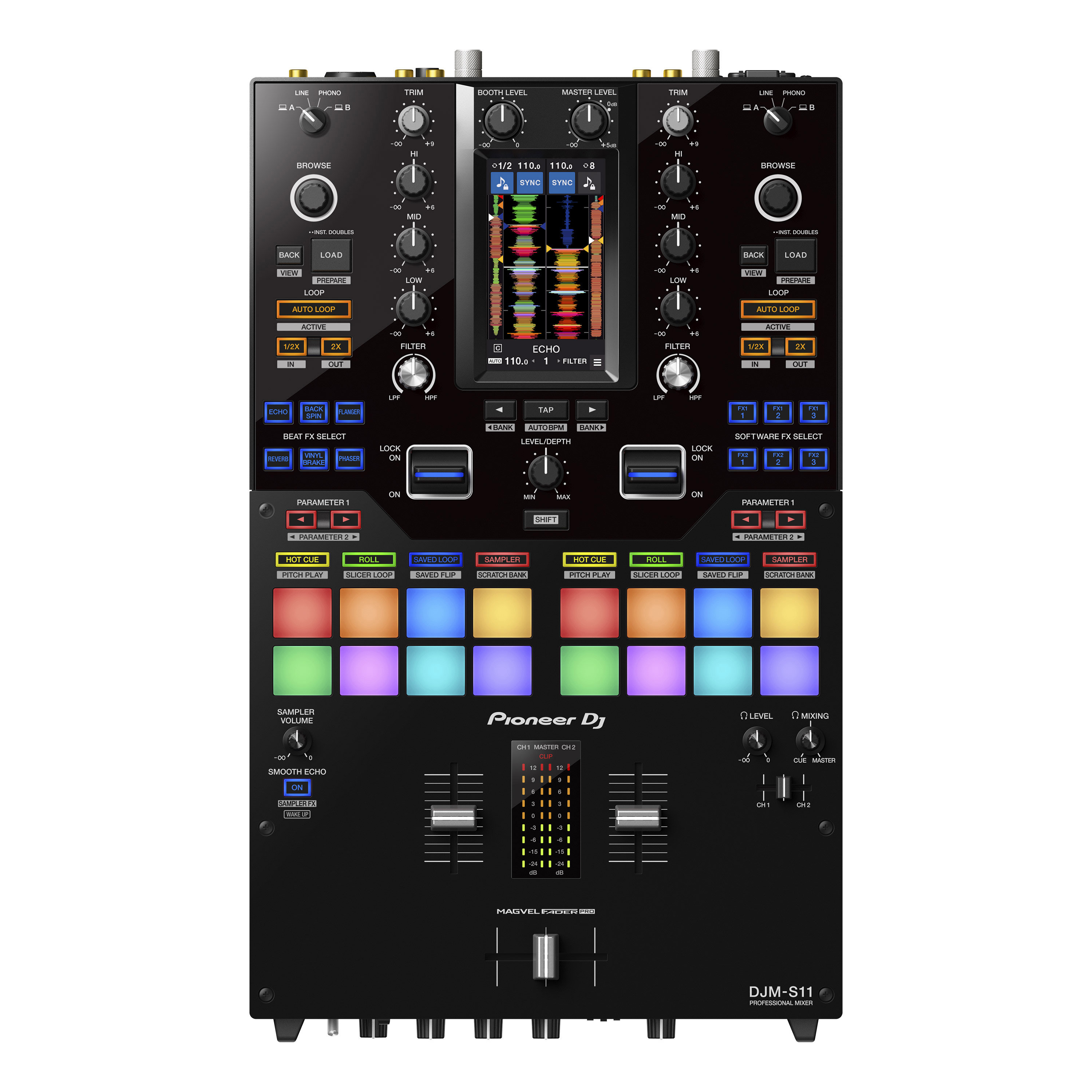 Pioneer DJ DJM-S11 + 2x PLX-1000 - DJ Mixer SonoVente.com - en