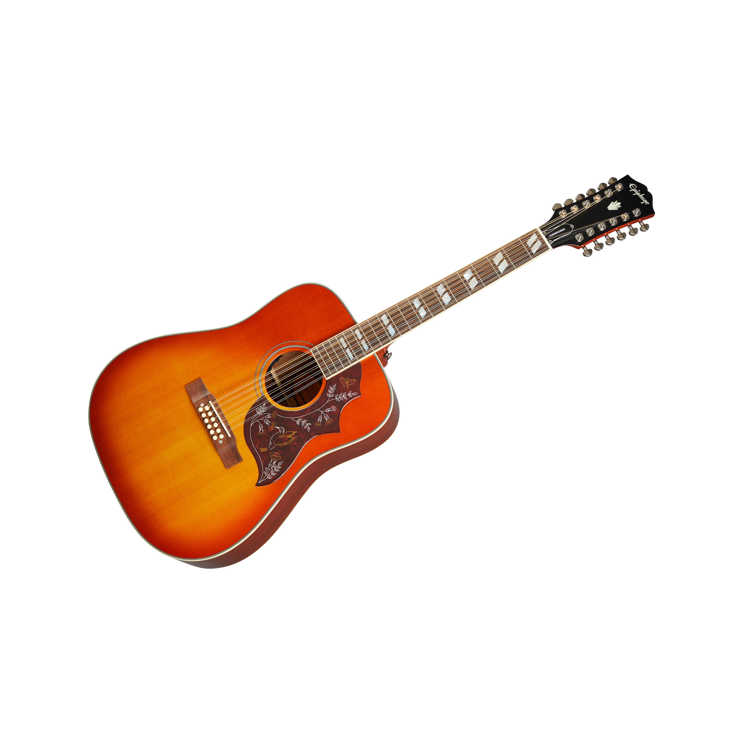 Epiphone Masterbilt Hummingbird 12 Aged Cherry Sunburst Gloss - Guitare ...
