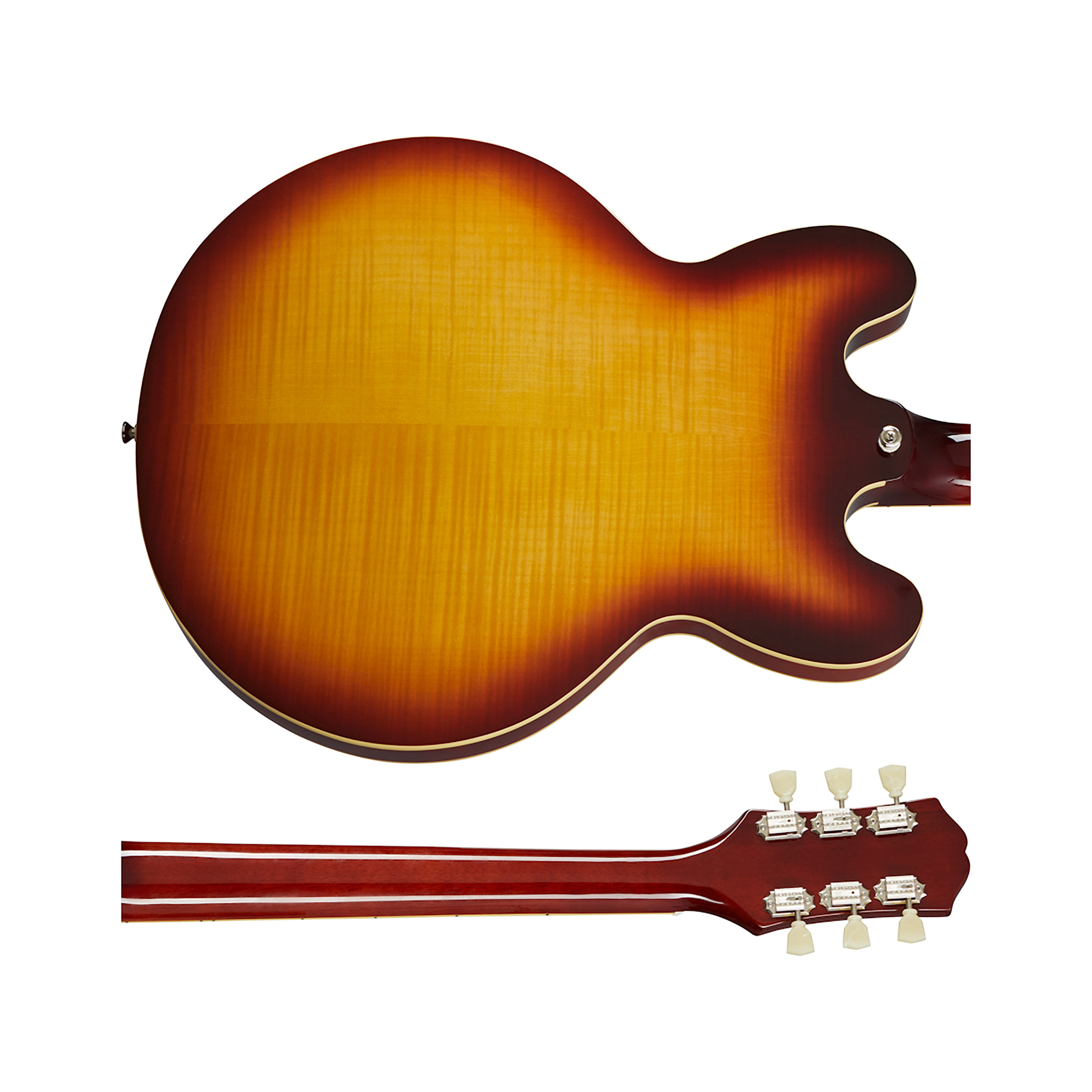 Epiphone ES-335 Figured Raspberry Tea Burst - Guitare demi-caisse ...