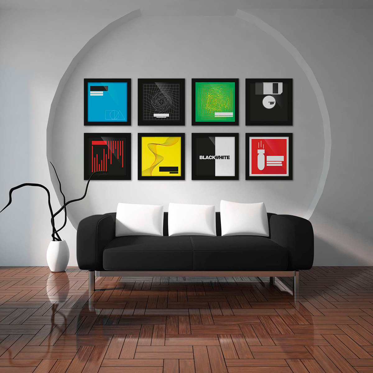 Glorious DJ Vinyl Frame Set Black - Feutrines et accessoires vinyle ...