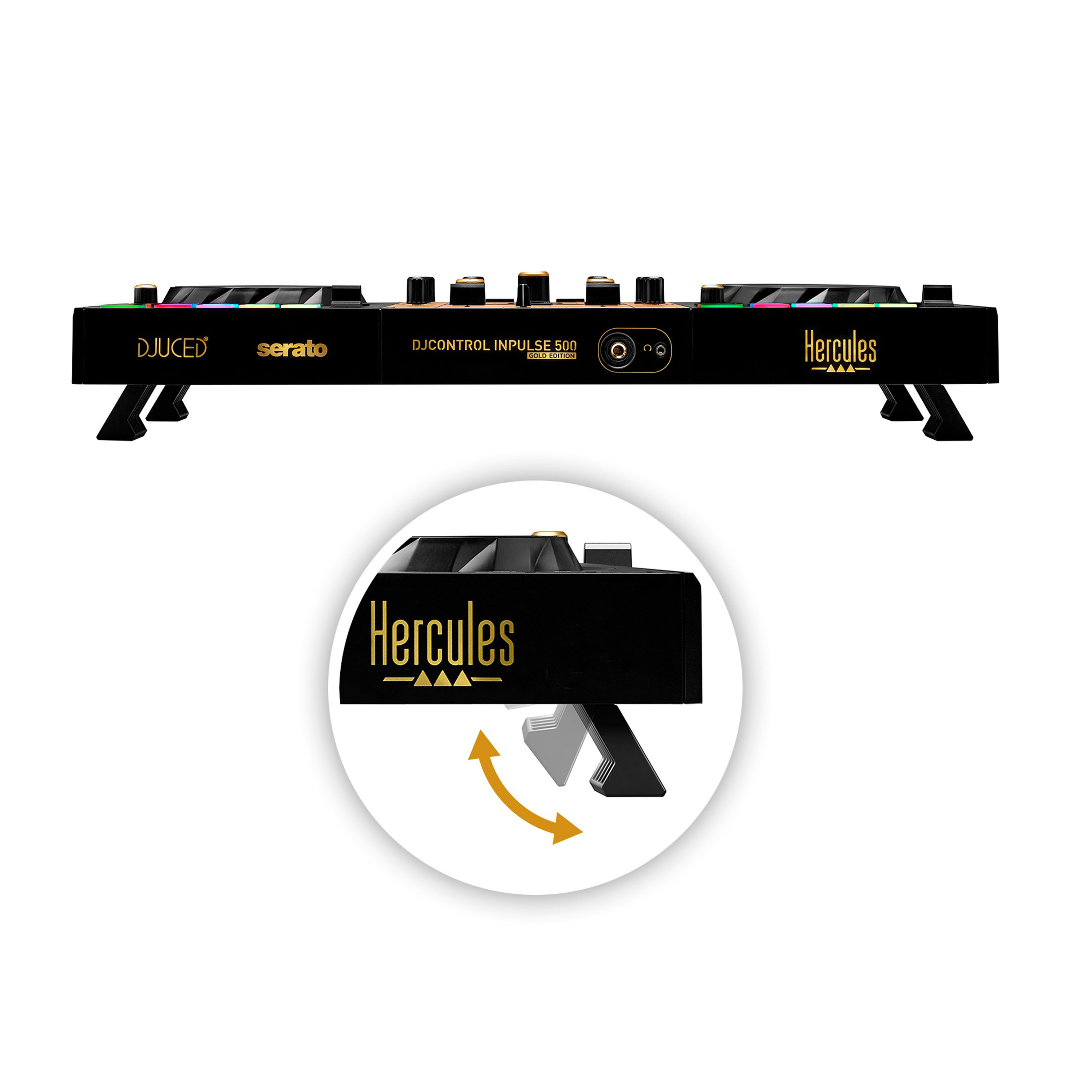 Hercules DJ DJControl Inpulse 500 Gold Edition - Contrôleur DJ USB ...