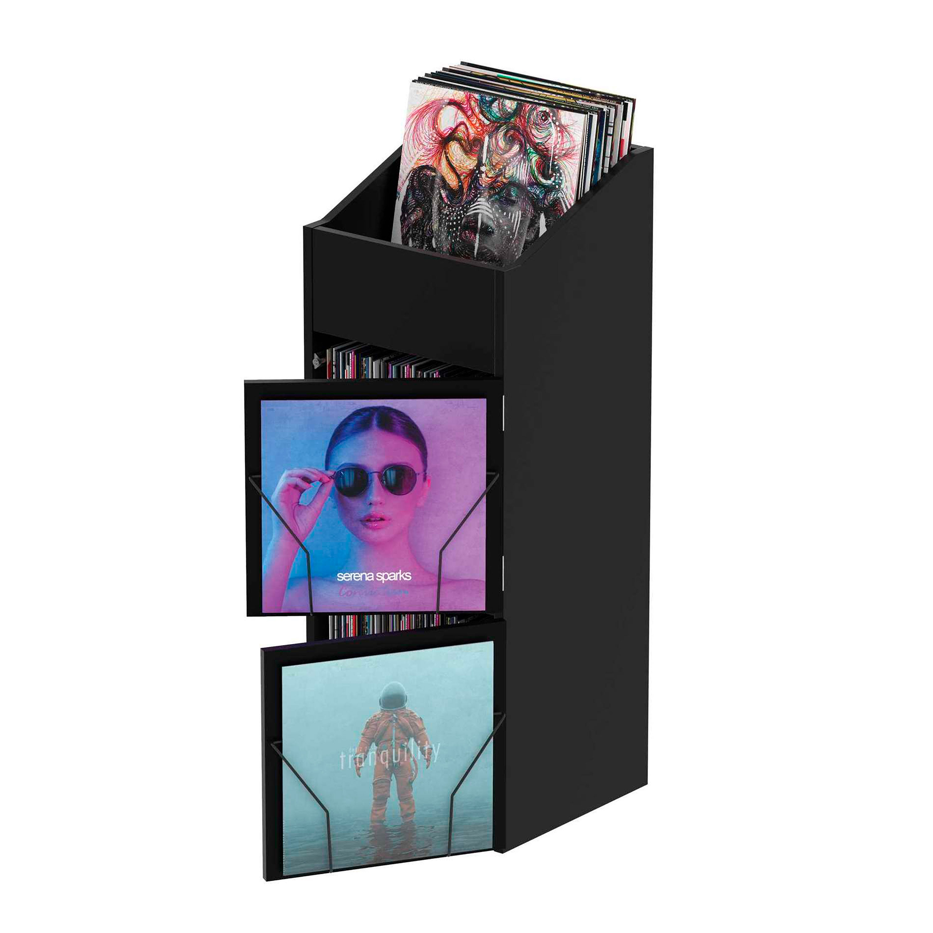 Glorious DJ Record Box Display Door Black - Feutrines et accessoires ...