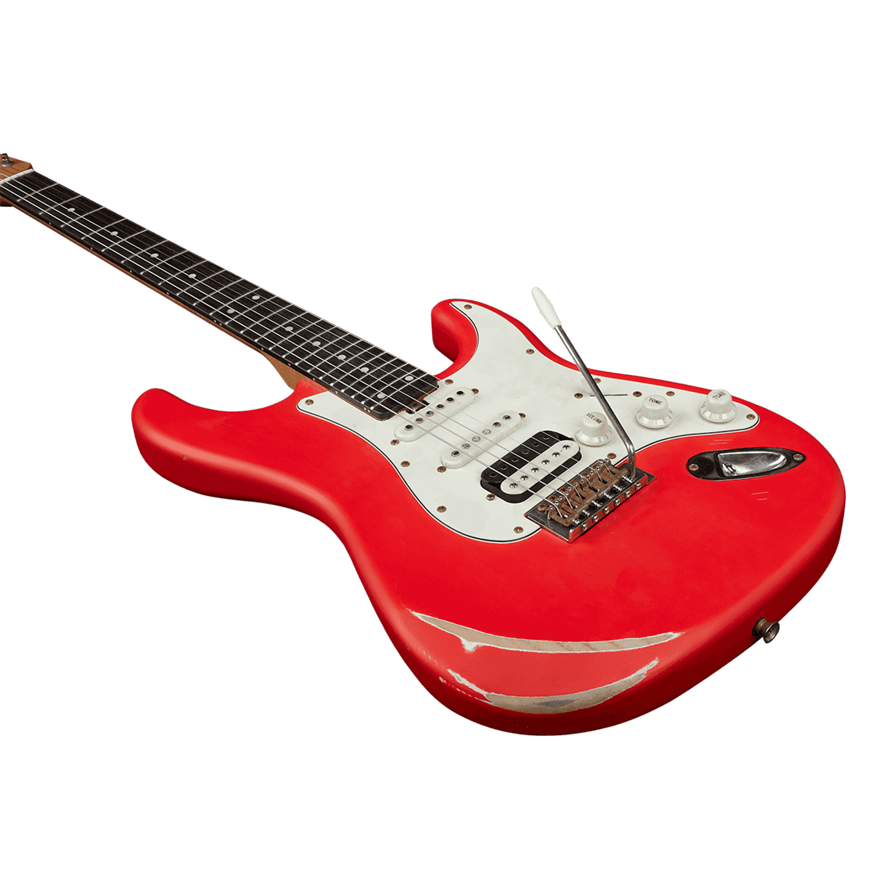EKO Aire Relic Fiesta Red - Guitare forme ST SonoVente.com