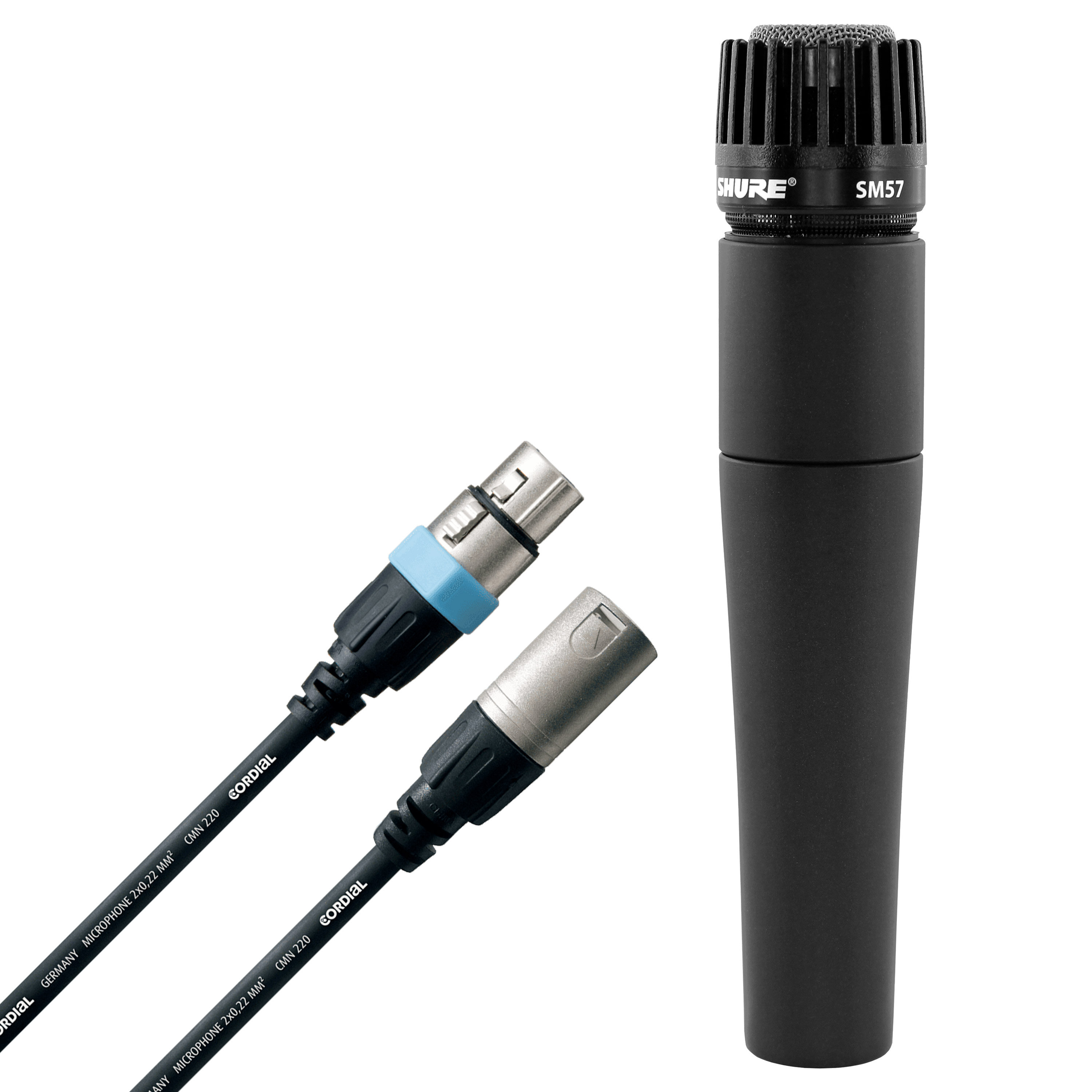 Shure Pack SM57 + câble XLR 10m - Micro chant SonoVente.com