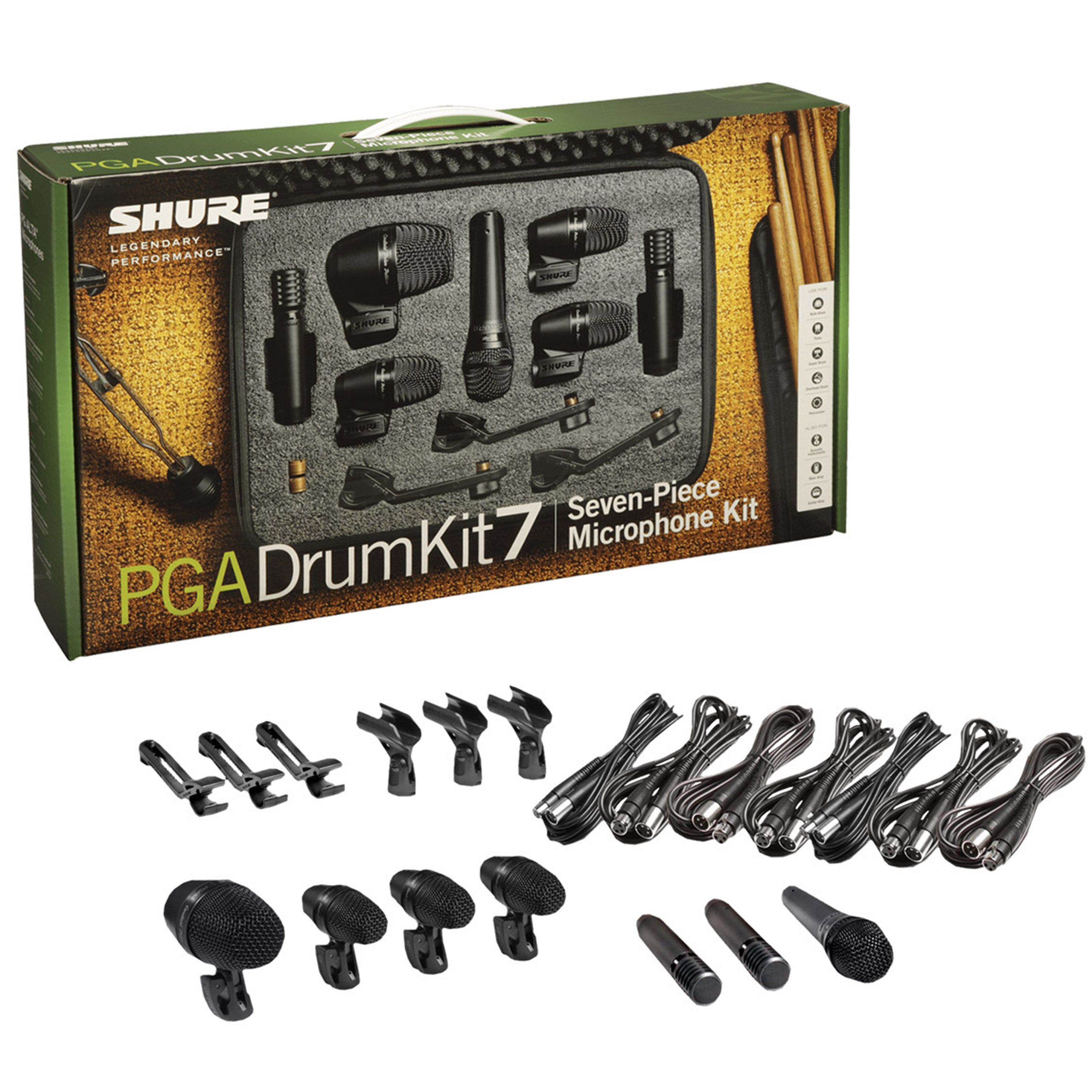 Shure Pack PGA Drumkit 7 + Pieds micro - Pack micros SonoVente.com