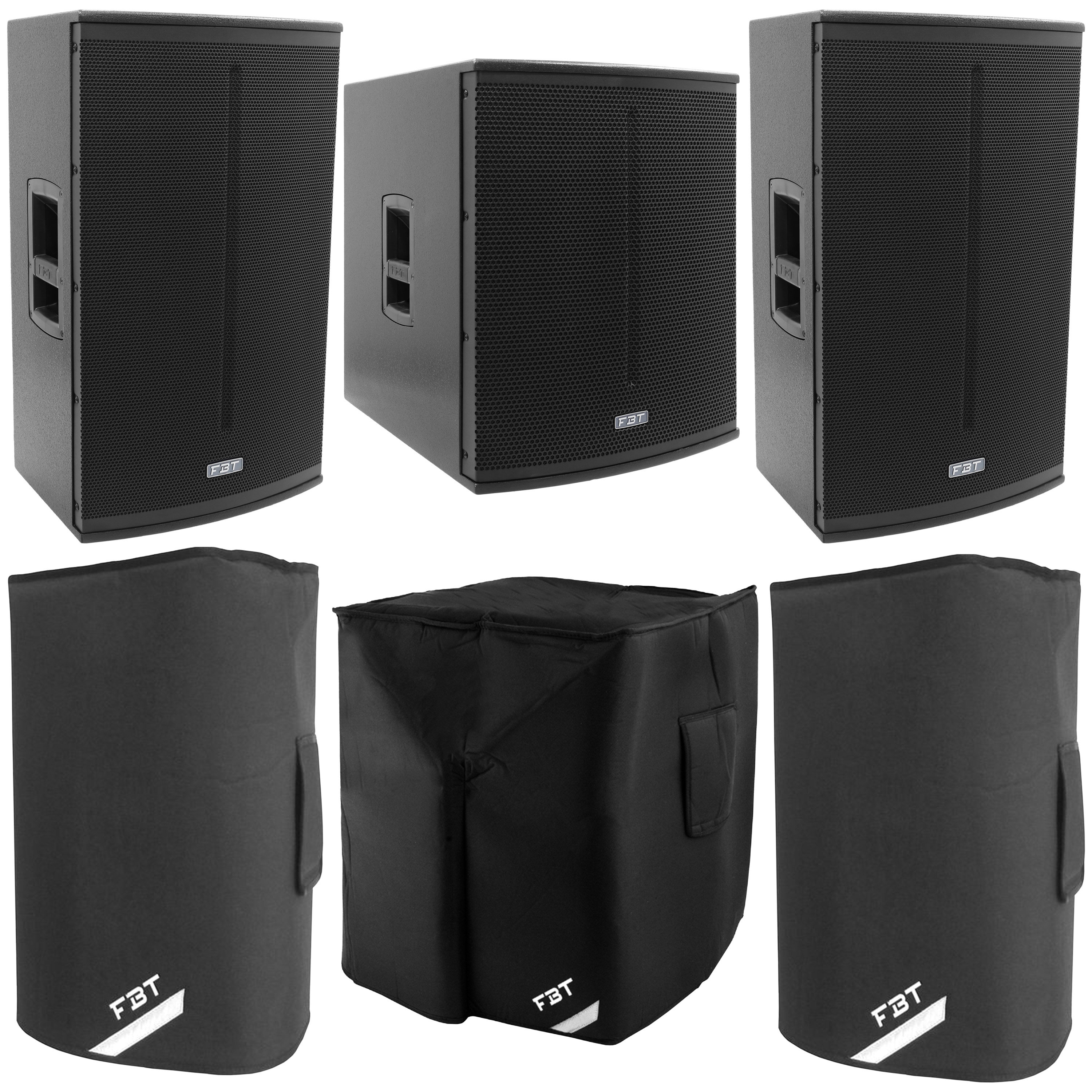 FBT Pack X-PRO 115A (la paire) + X-SUB 118SA + Covers - Pack enceintes ...