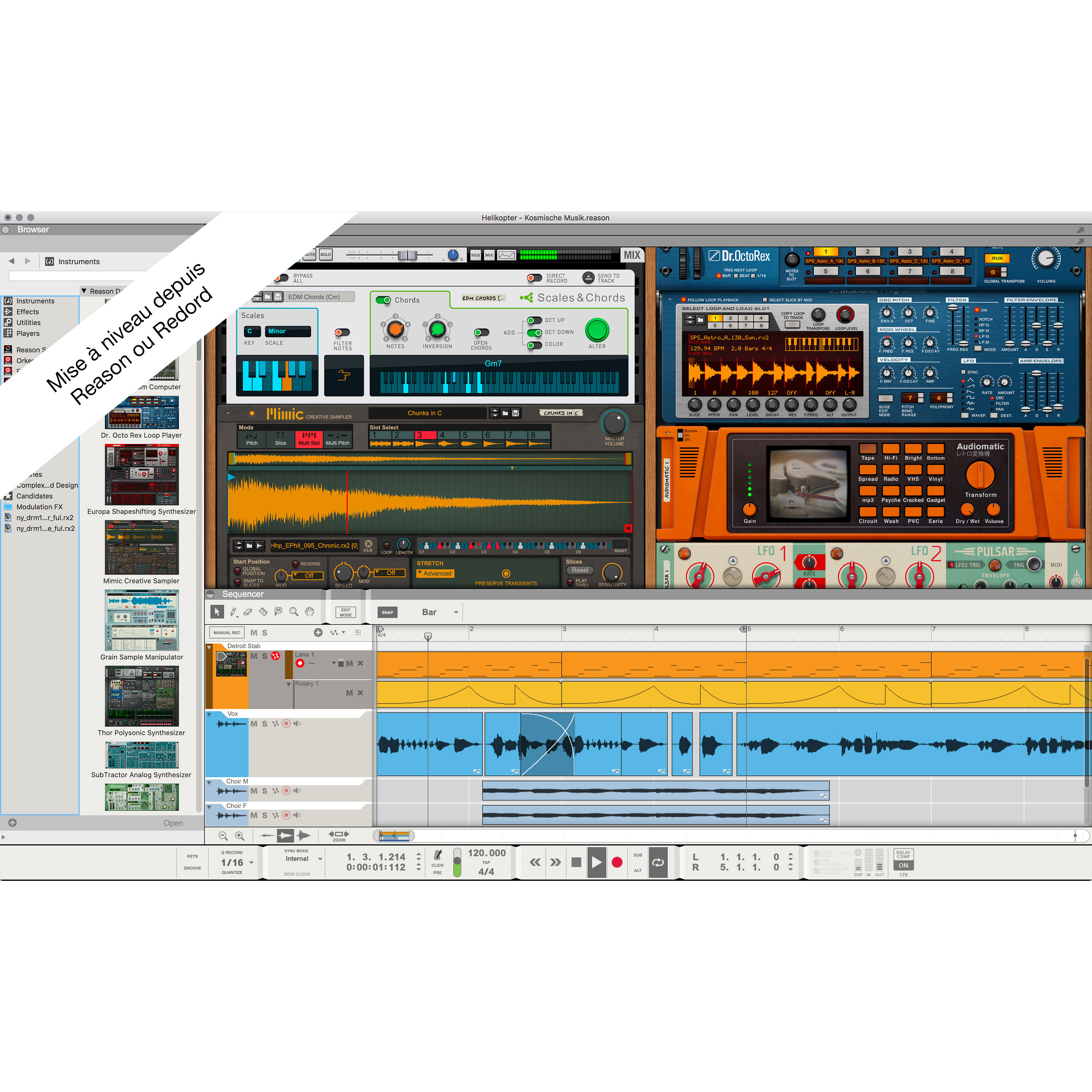 Reason Studios Reason 12 upgrade depuis Reason (licence en ...