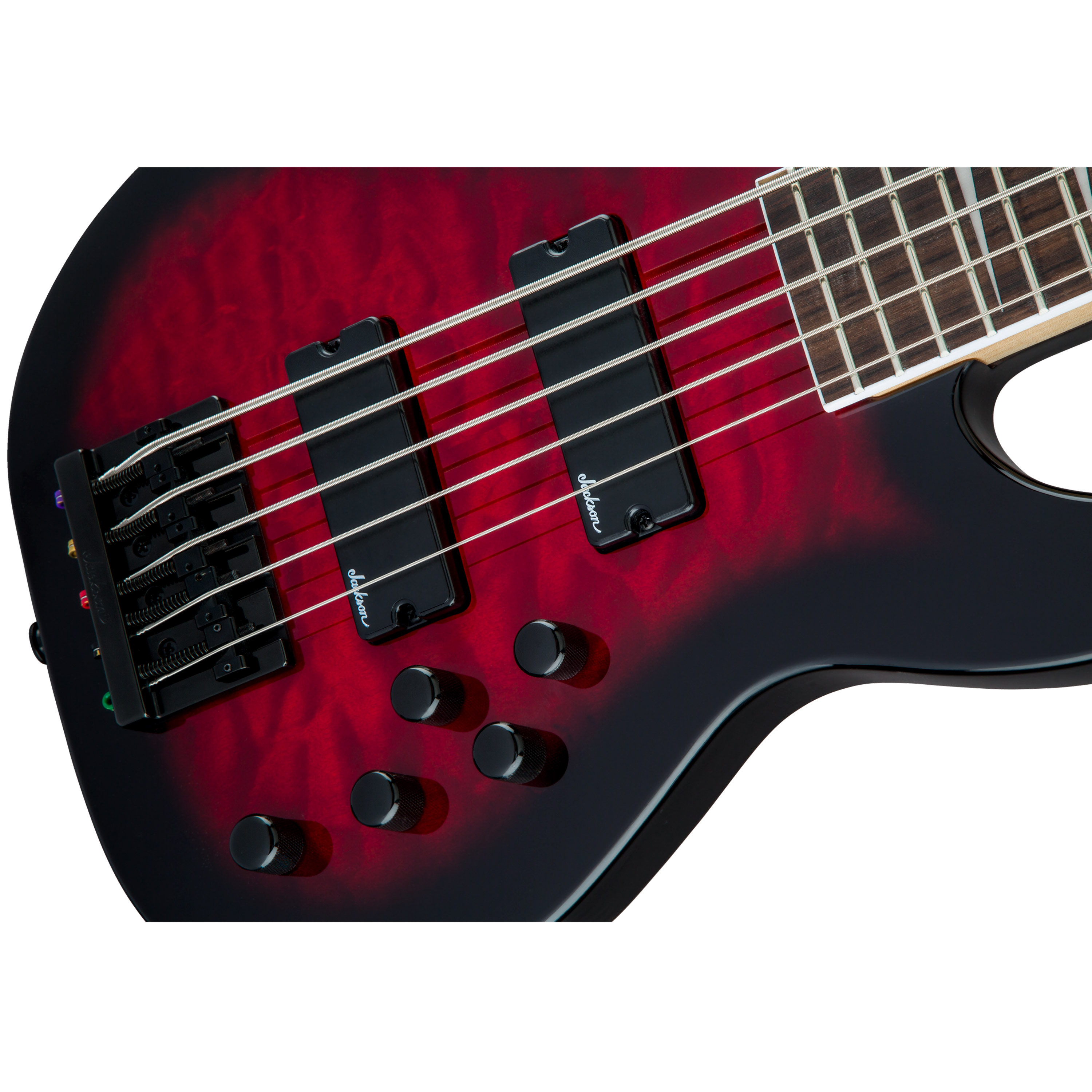 Jackson JS Series Concert Bass JS3V Transparent Red Burst - Basse ...