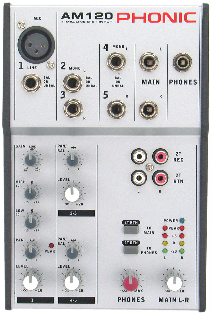 Phonic AM 120 - Console de mixage analogique SonoVente.com