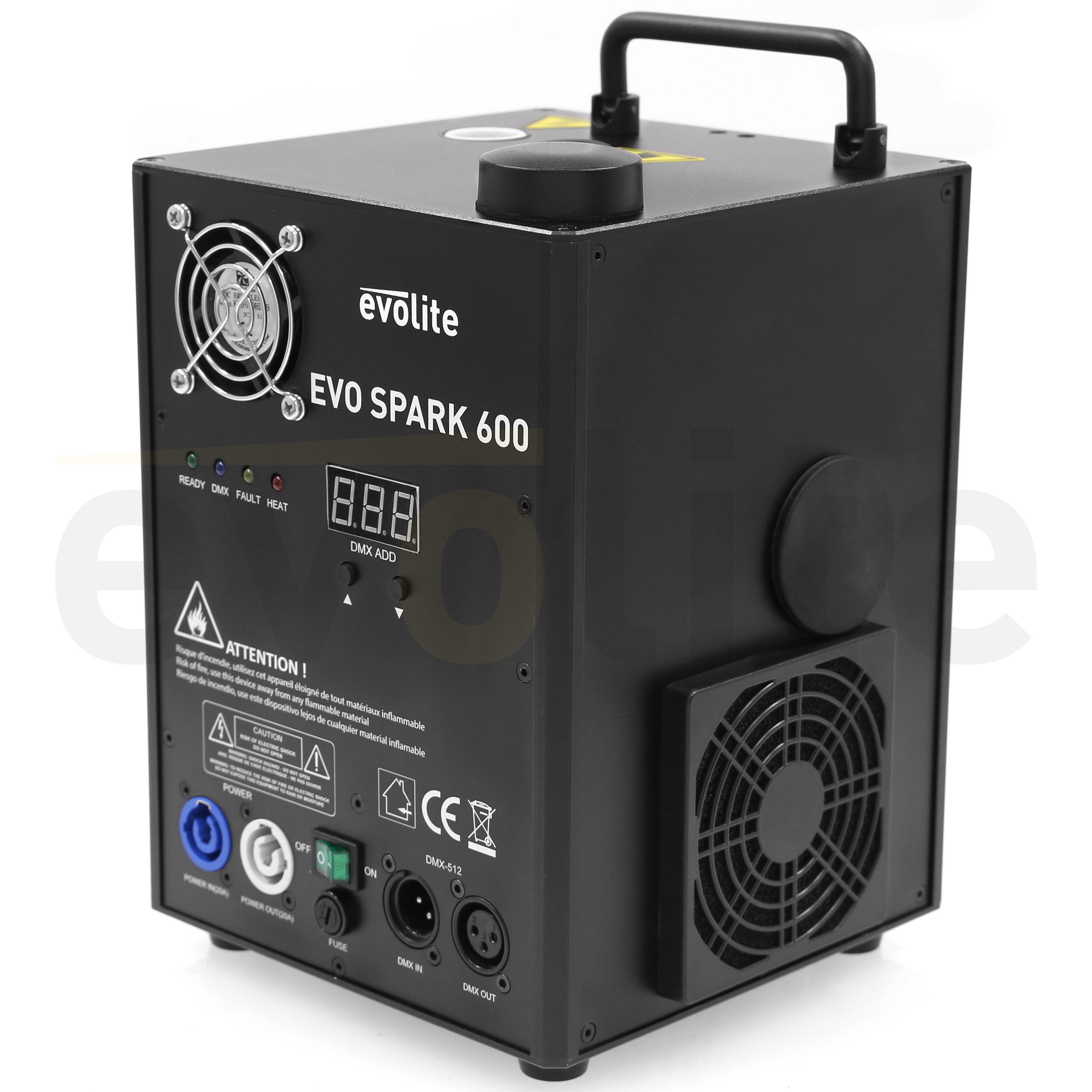 Evolite Evo Spark 600 - Pyrotechnische machine SonoVente.com - nl