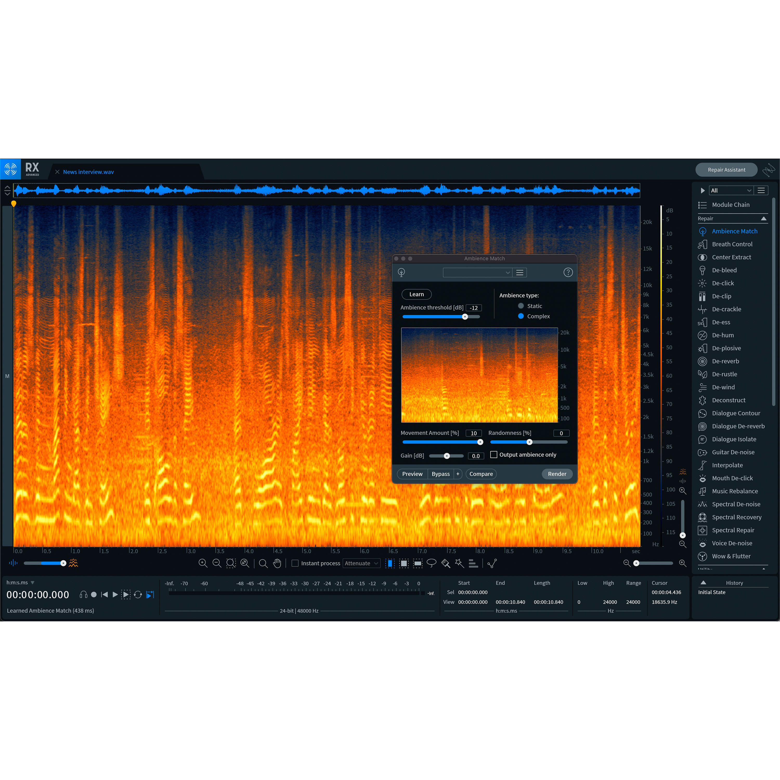 Izotope RX 9 Advanced - Logiciel plugins d'effets SonoVente.com