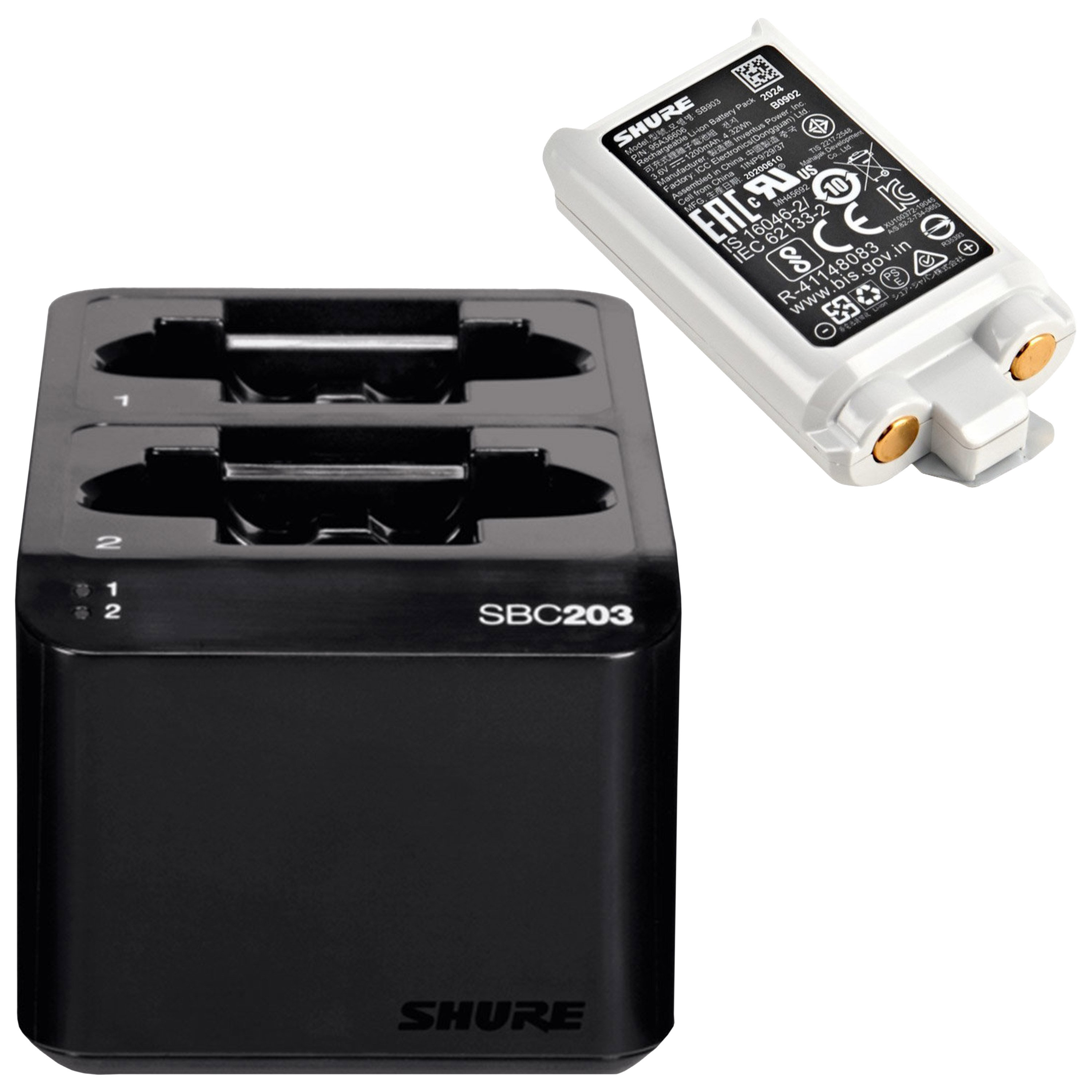 Shure Pack Chargeur SLXD + Batterie - Accessoires système HF SonoVente.com