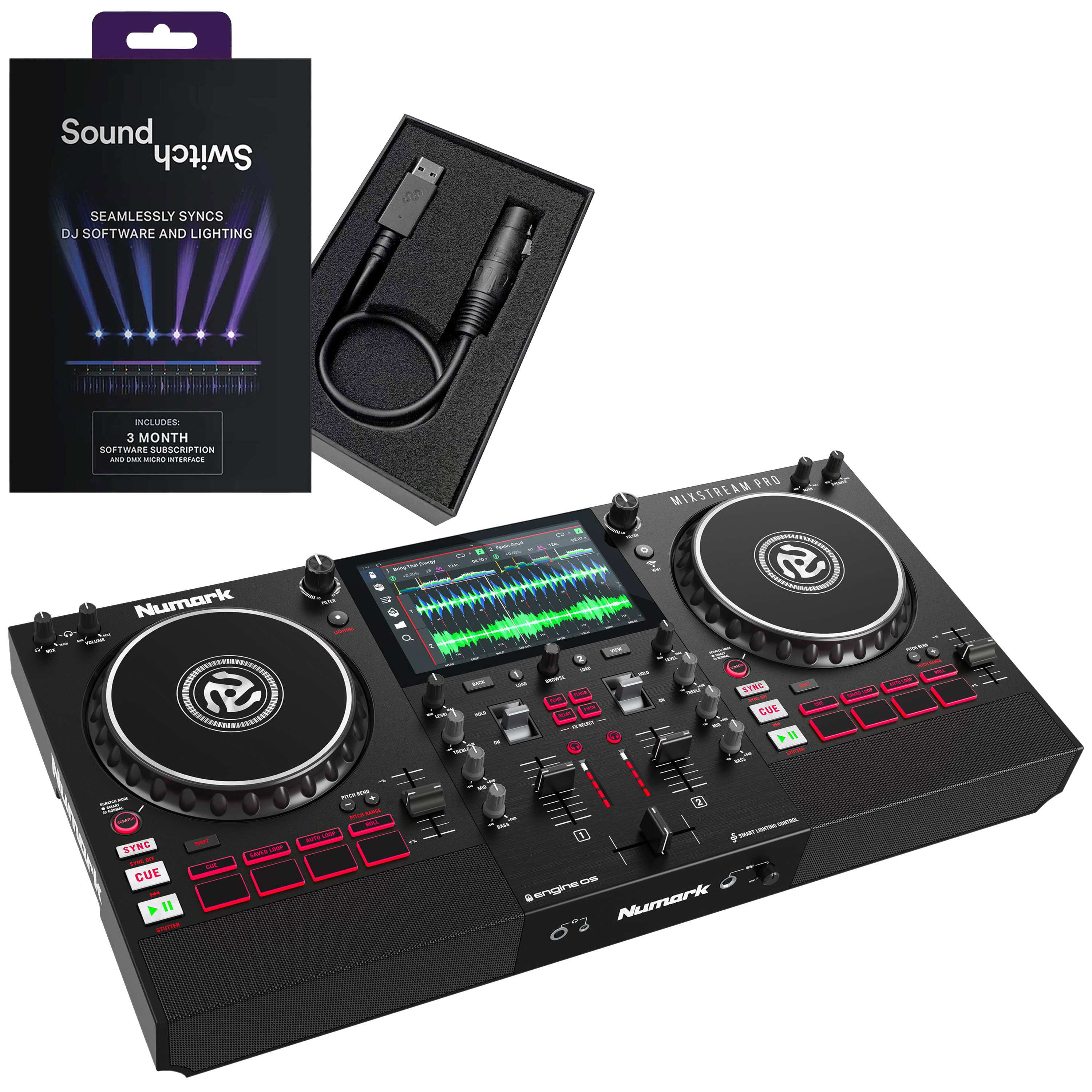 Numark Mixstream Pro + DMX Interface SoundSwitch - Contrôleur DJ ...