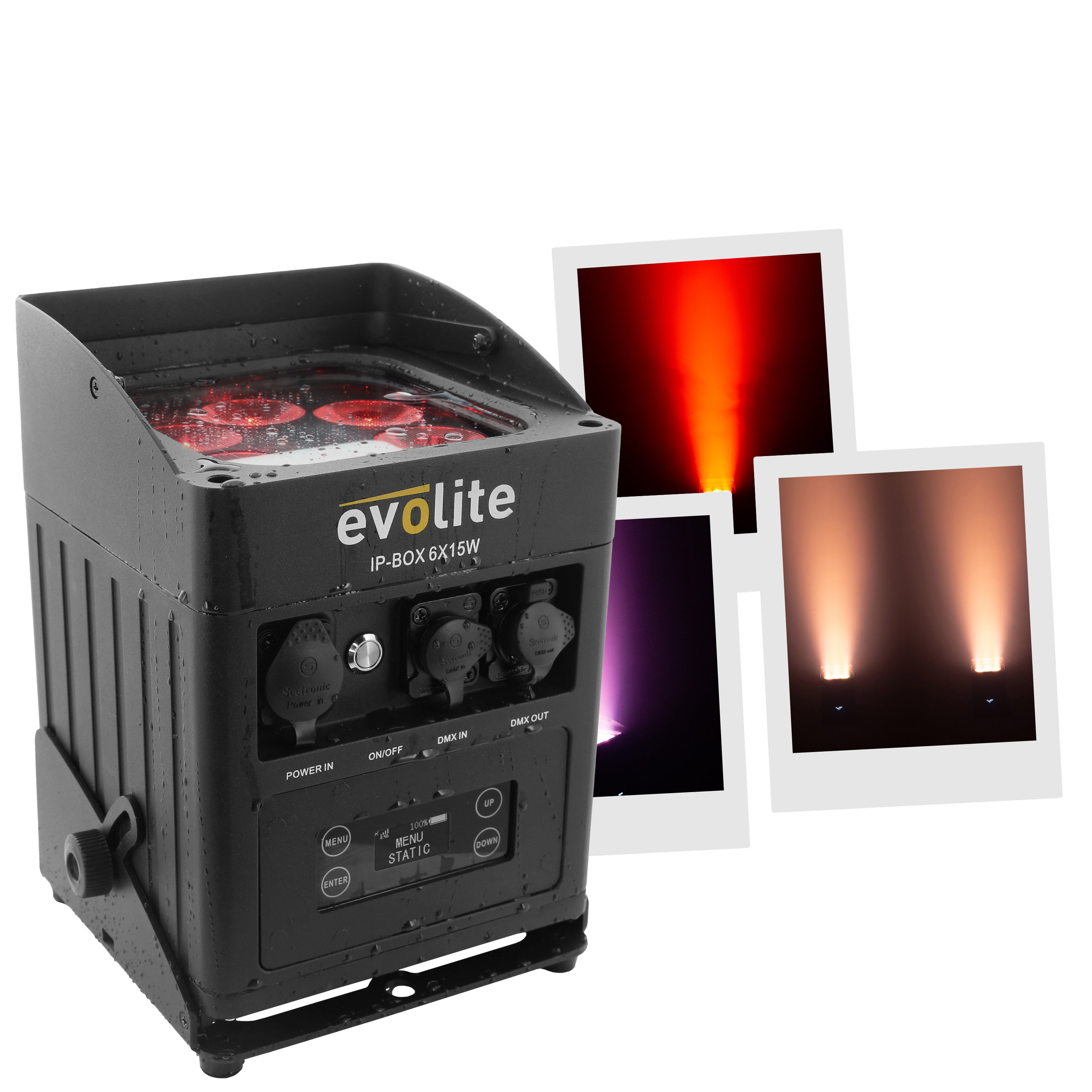 Evolite IP-BOX 6X15W - Projecteur archi à LED SonoVente.com