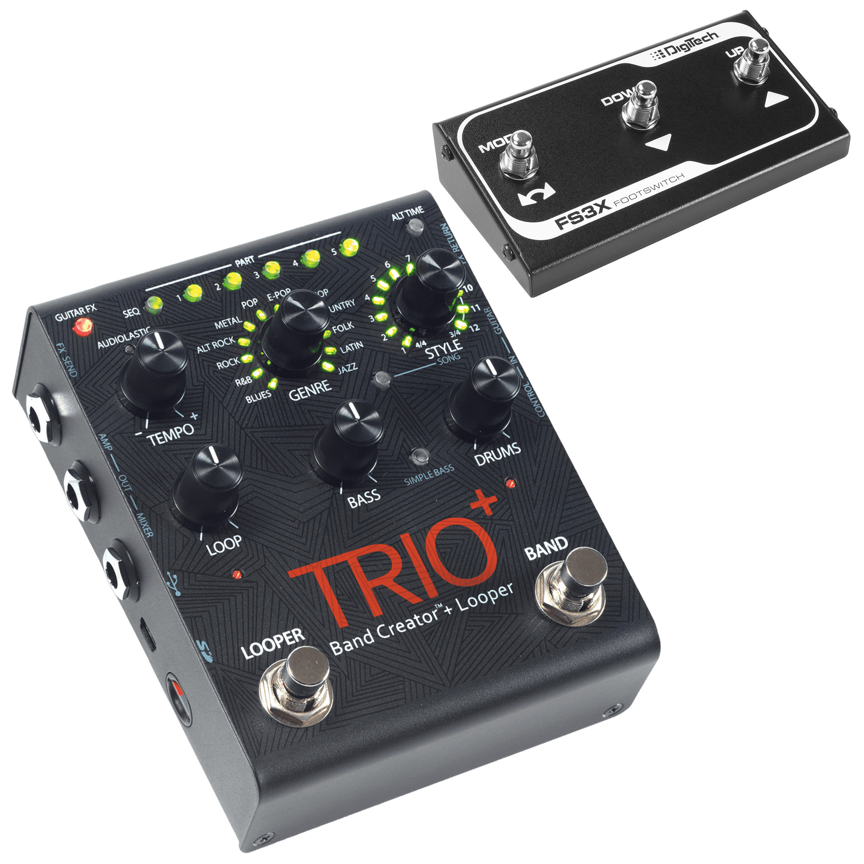 Digitech Pack Trio Plus + FS3X - Effets guitare électrique SonoVente.com