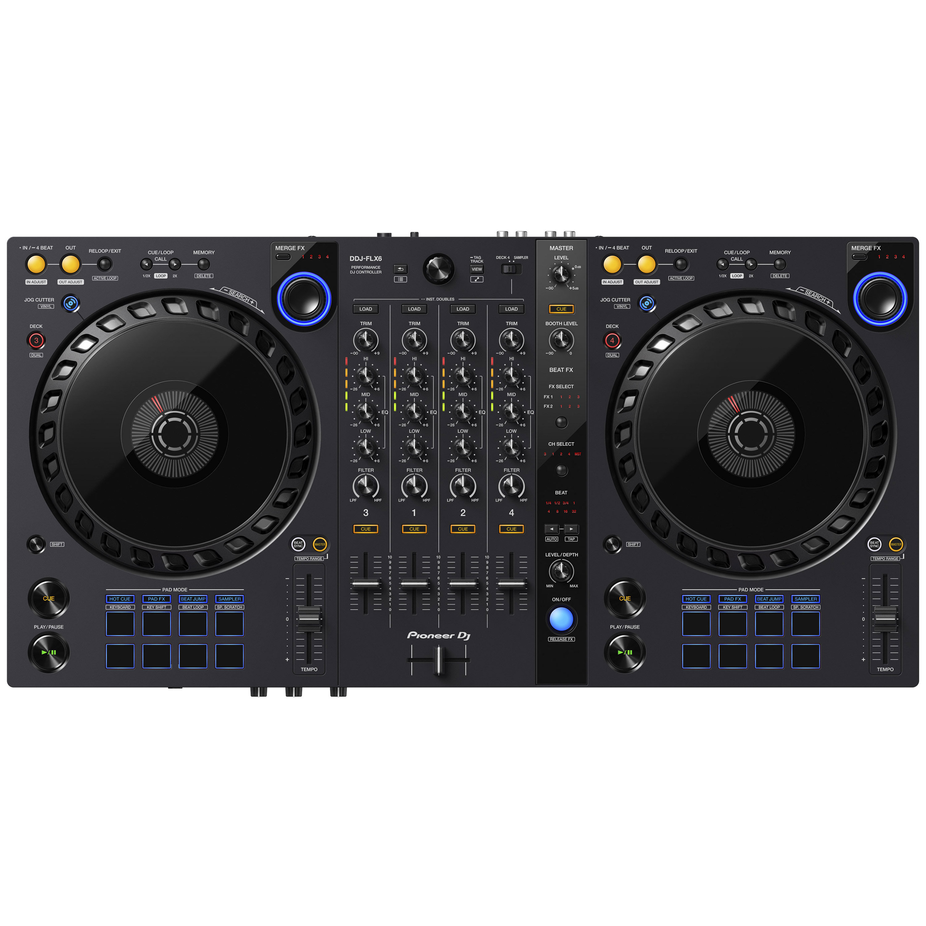 Pioneer DJ Pack DDJ-FLX6 + Flight case Elite - Contrôleur DJ USB ...