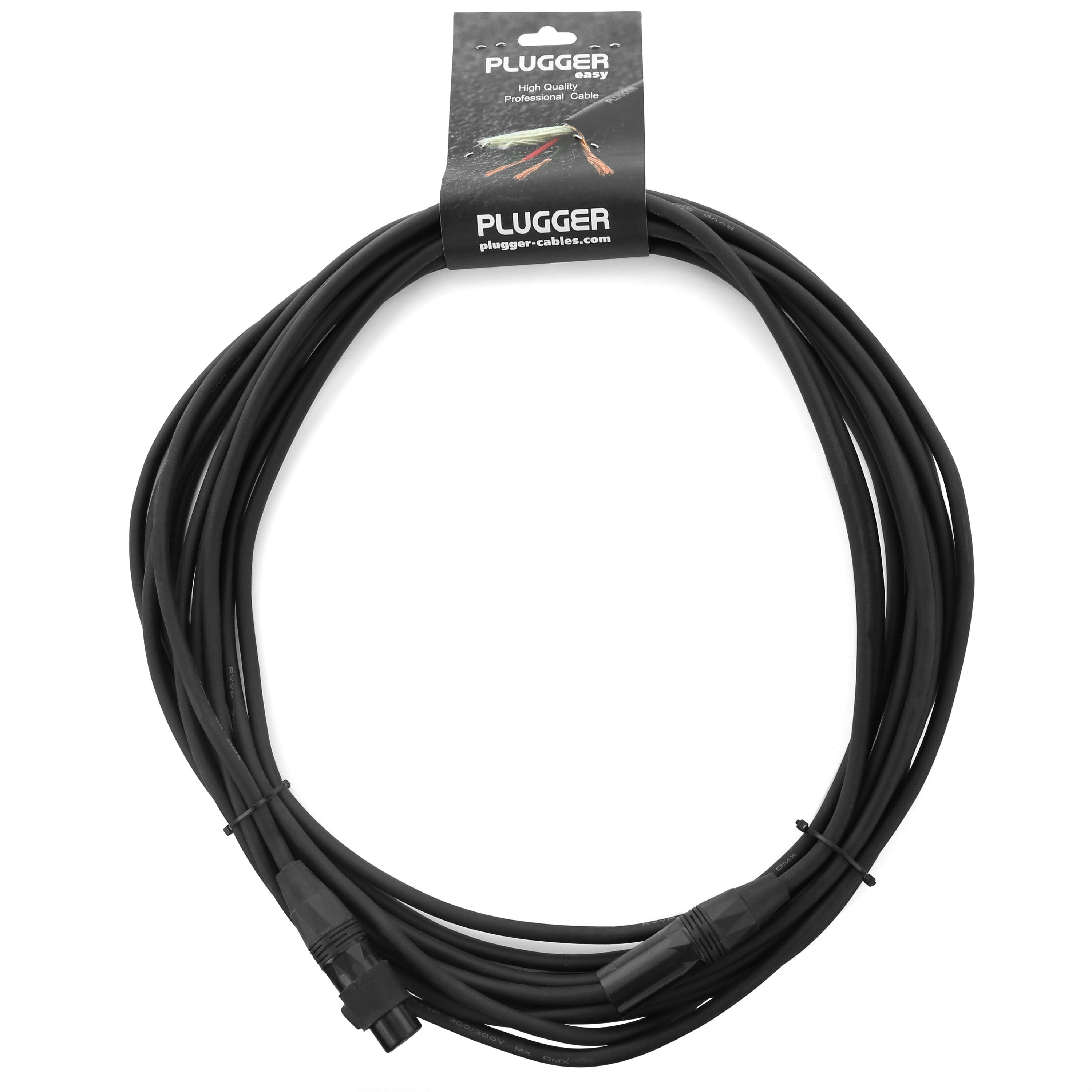 Plugger Câble DMX IP65 XLR Femelle 3b - XLR Male 3b longueur 10m ...