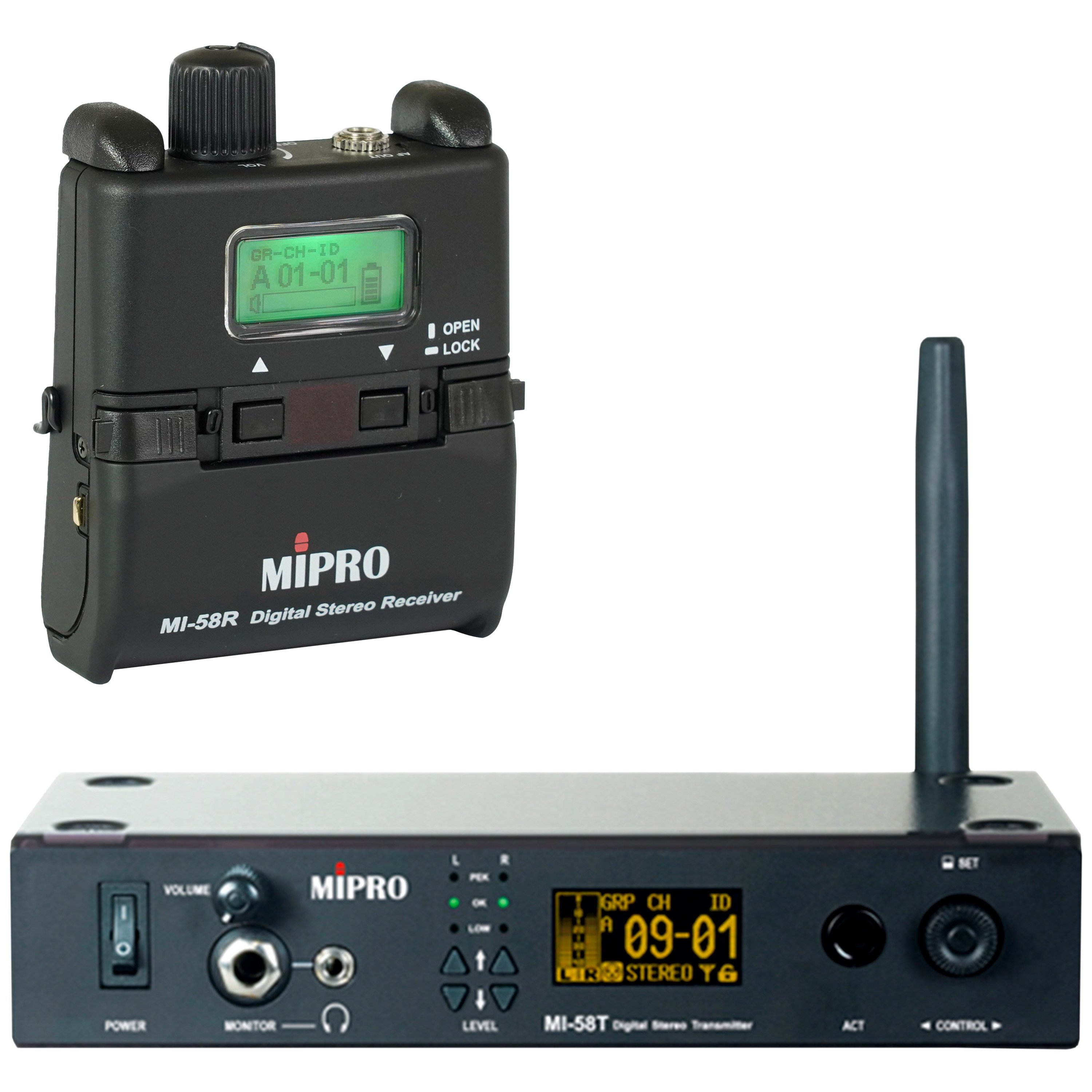 Mipro MI-58T + MI-58R - Système ear monitor SonoVente.com
