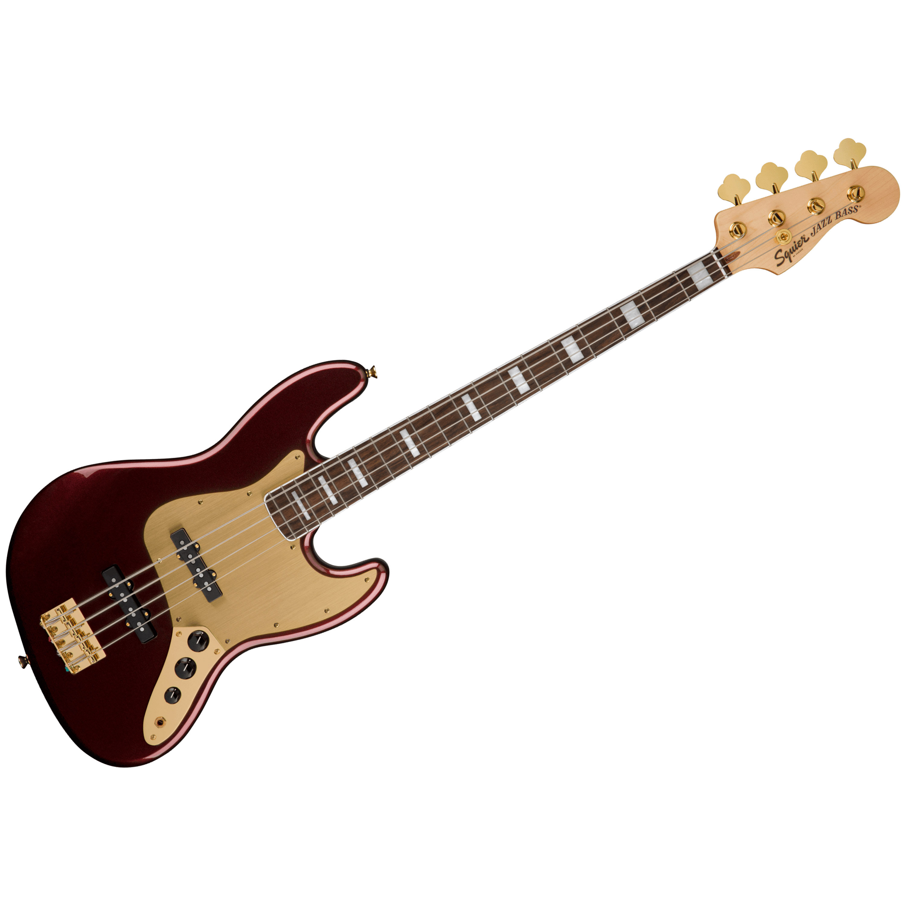 Squier by FENDER 40th Anniversary Jazz Bass Gold Edition Ruby Red ...