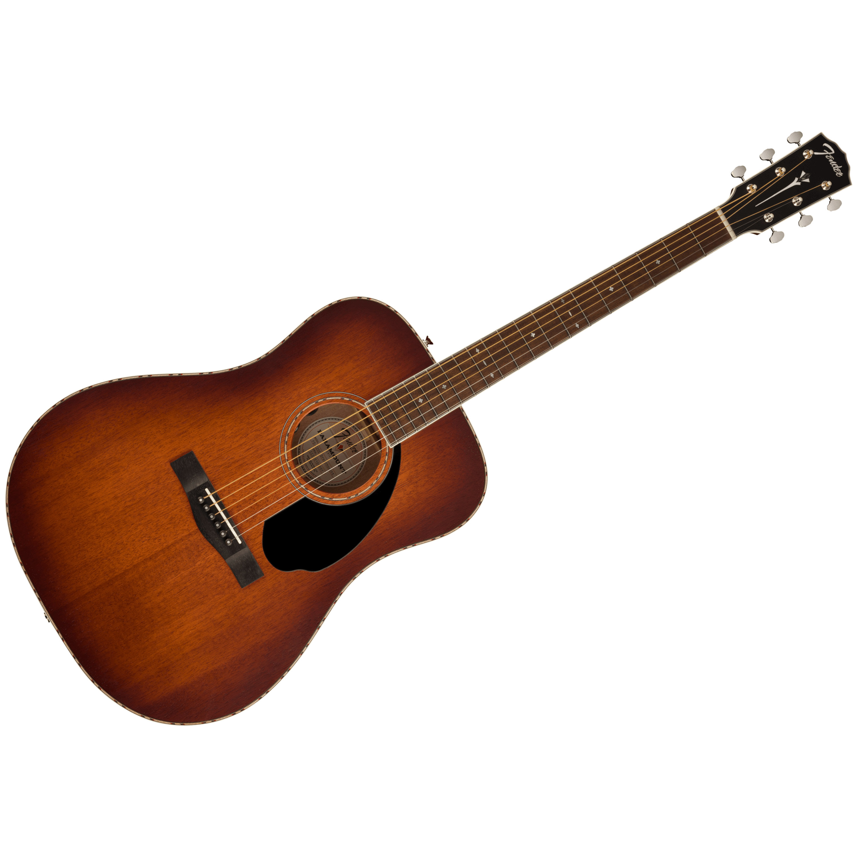 Fender Paramount PD-220E All Mahogany Aged Cognac Burst - Guitare folk ...
