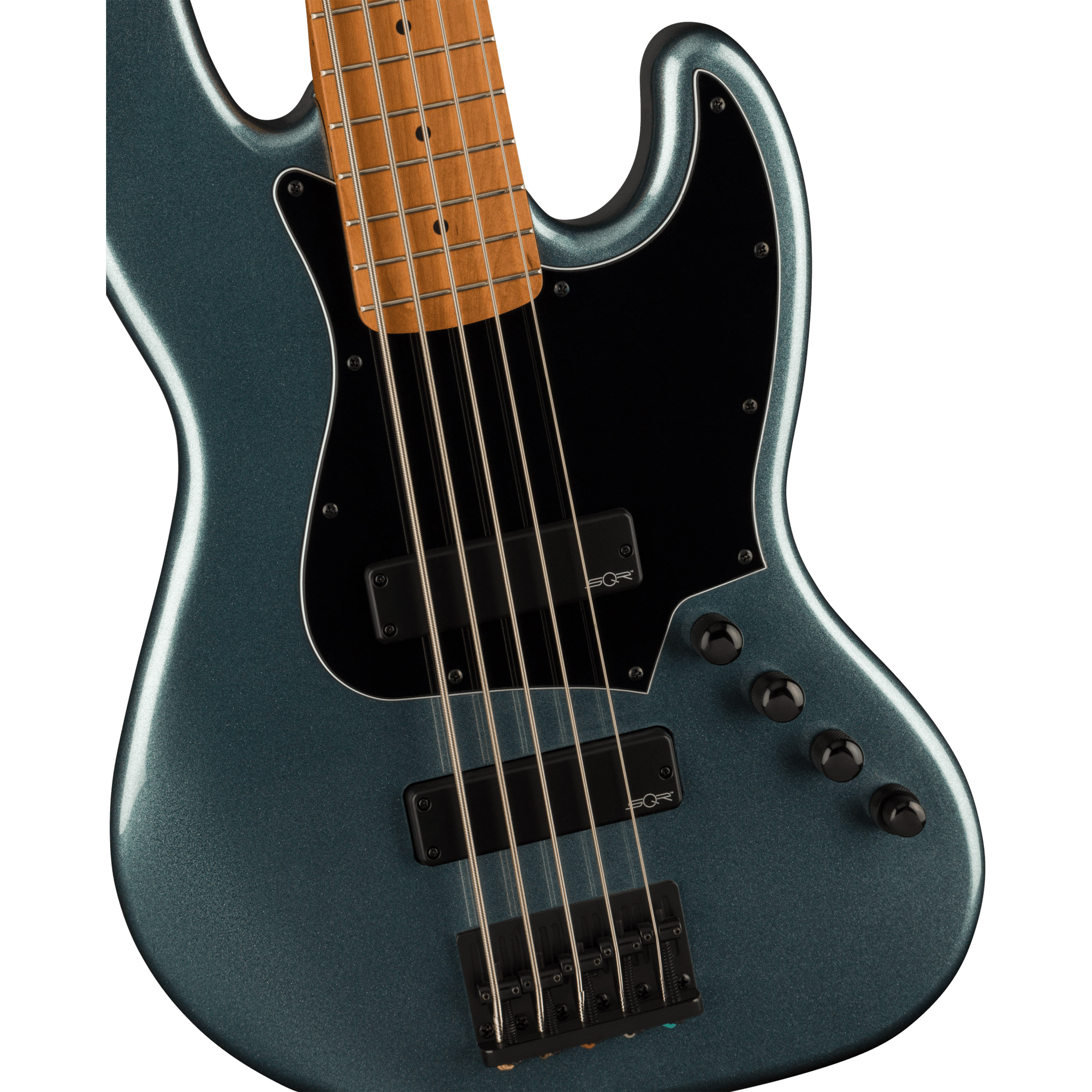 Squier by FENDER Contemporary Active Jazz Bass HH V Gunmetal Metallic ...