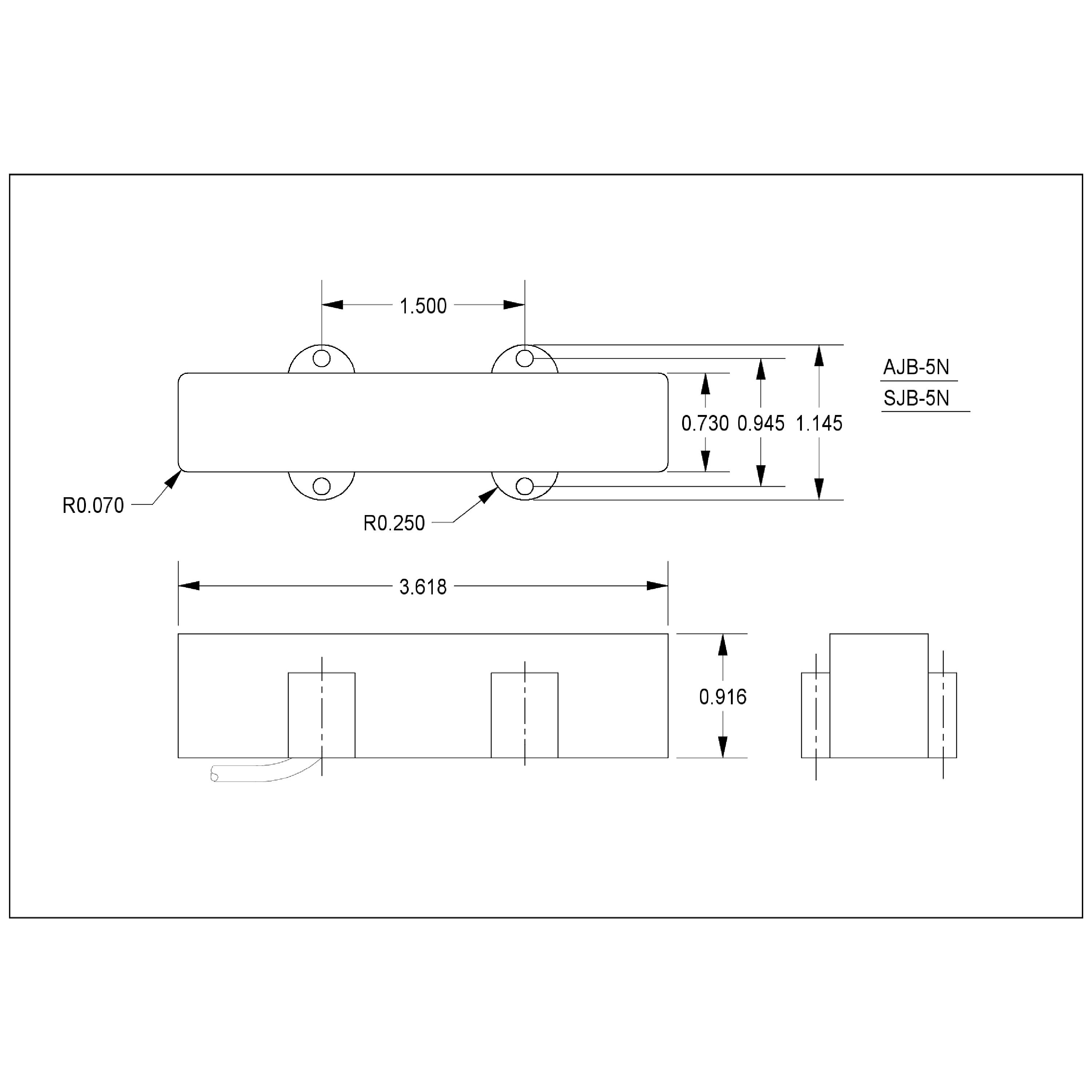 Seymour Duncan SJB-5N Stack Jazz Bass Neck Black 5 Strings - Gitaar ...