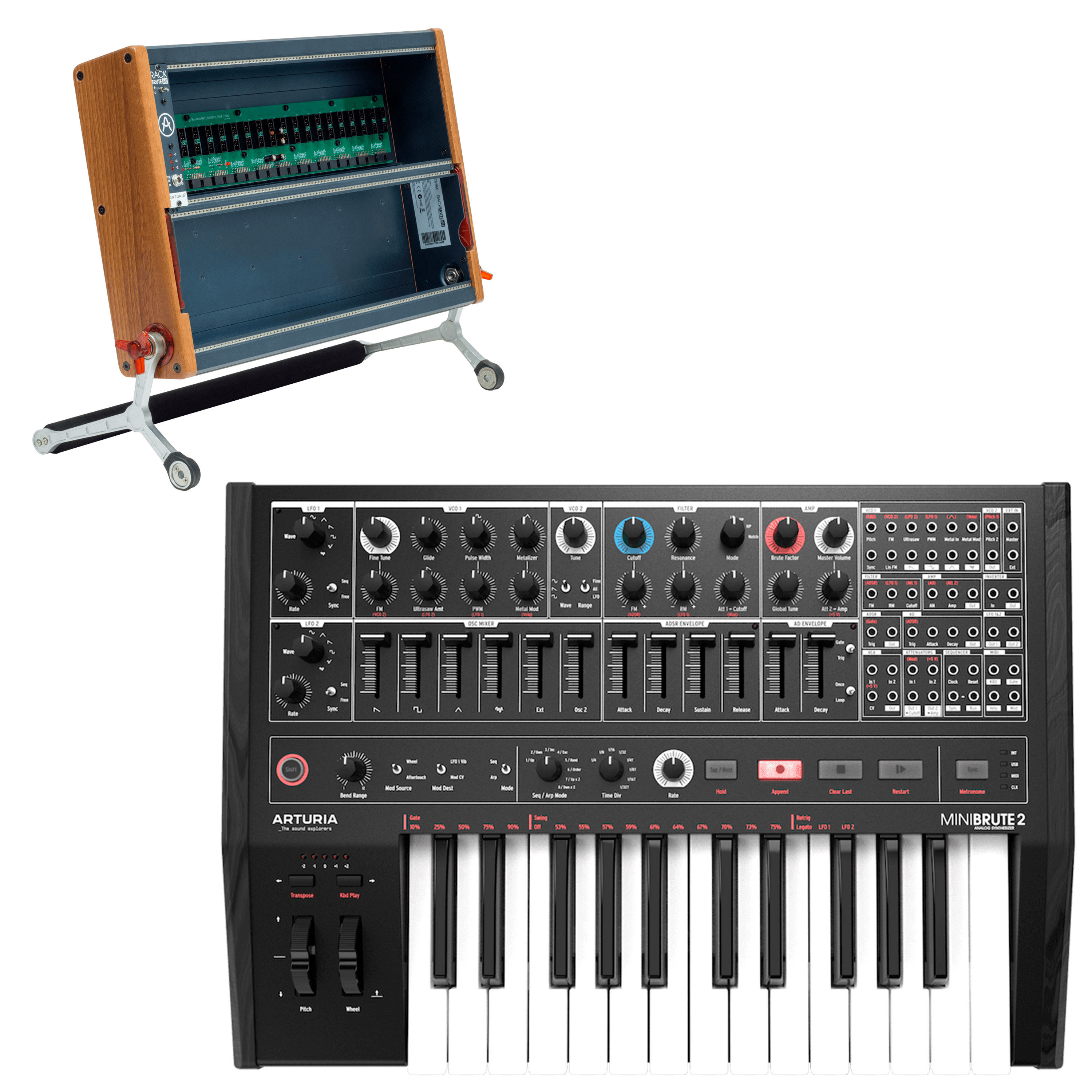 Arturia Pack MiniBrute 2 Black Edition + RackBrute 6U - Synthétiseur ...